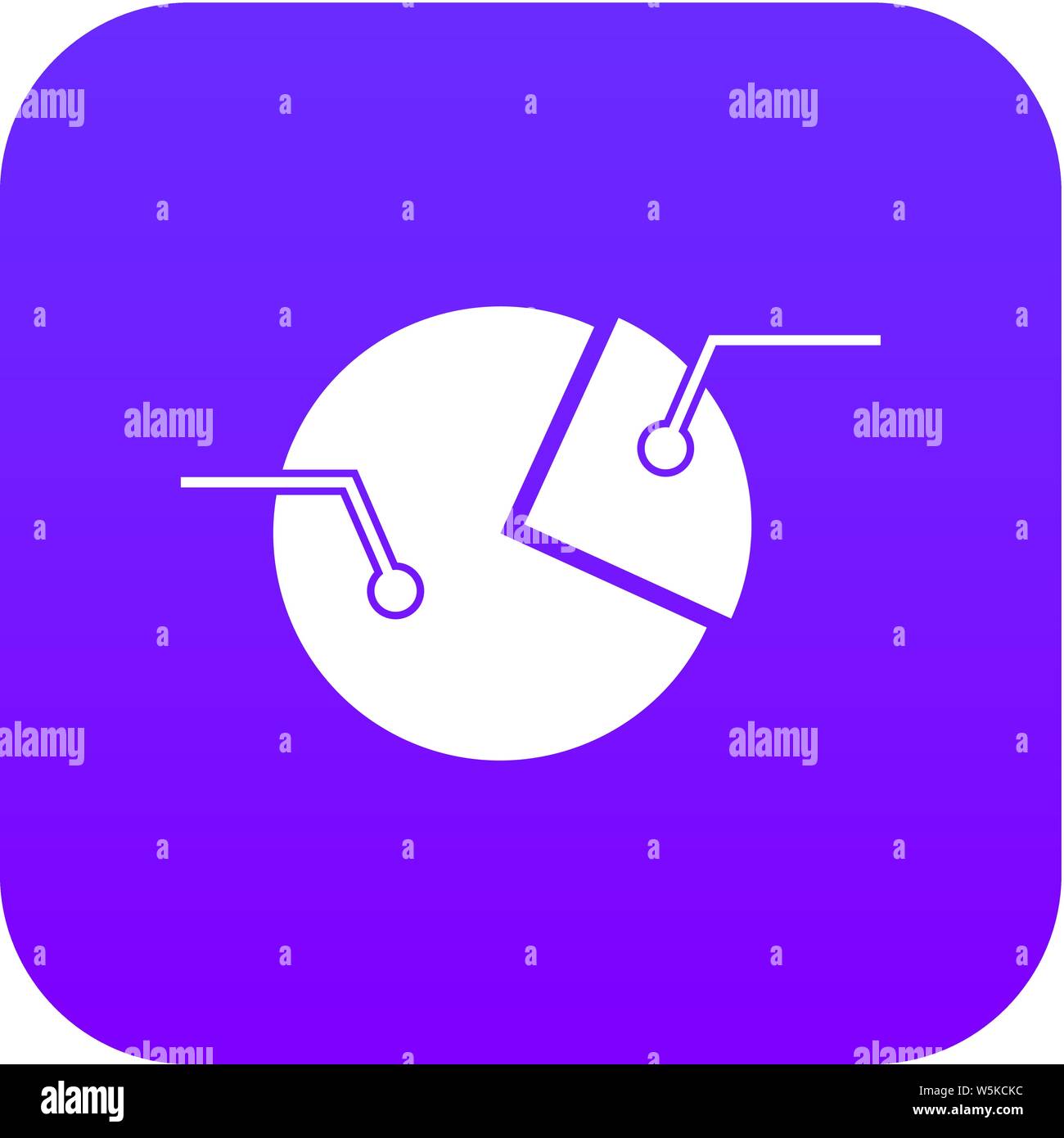 Percentage diagram icon digital purple Stock Vector Image & Art - Alamy