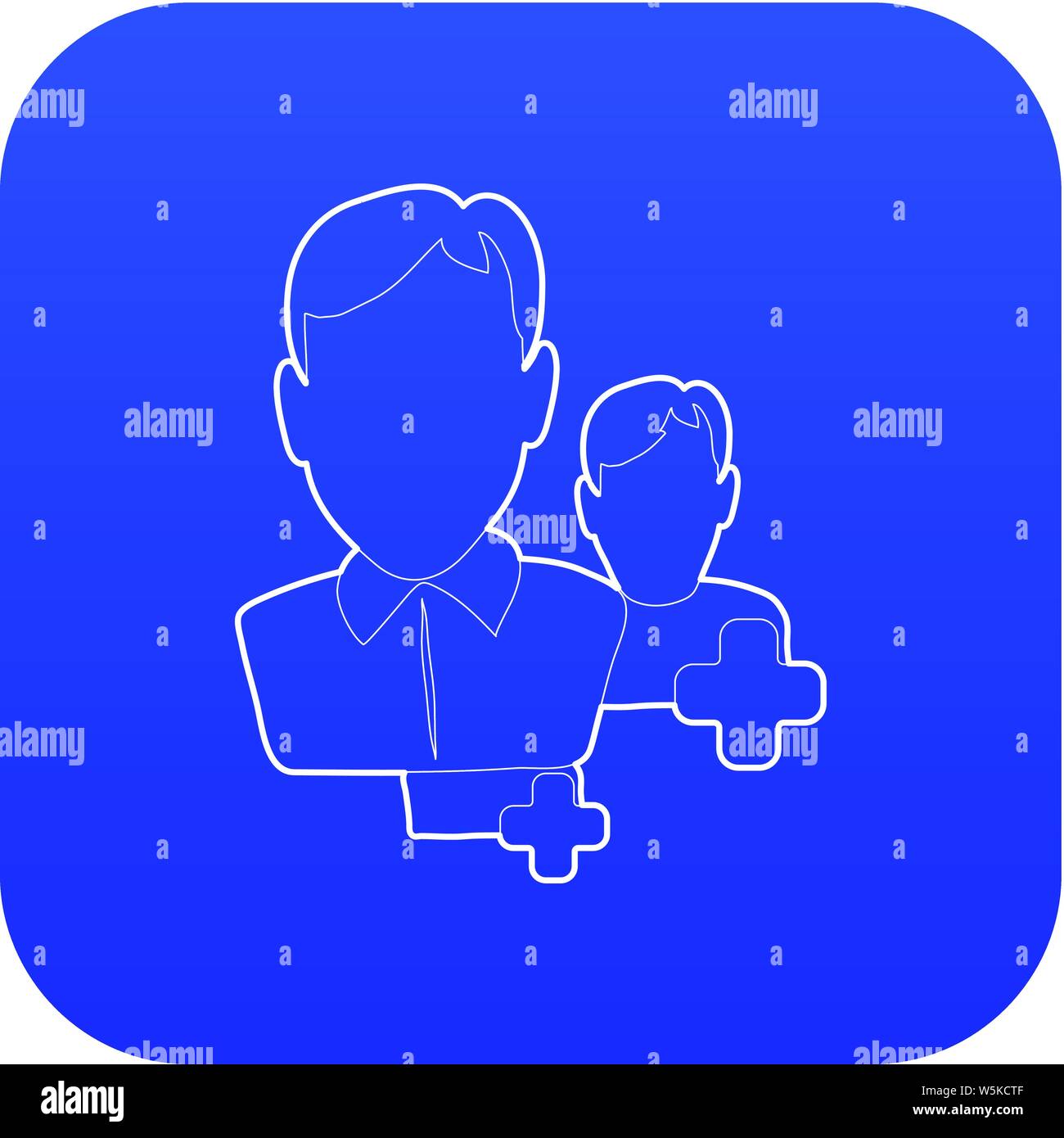 Add users icon blue vector Stock Vector Image & Art - Alamy