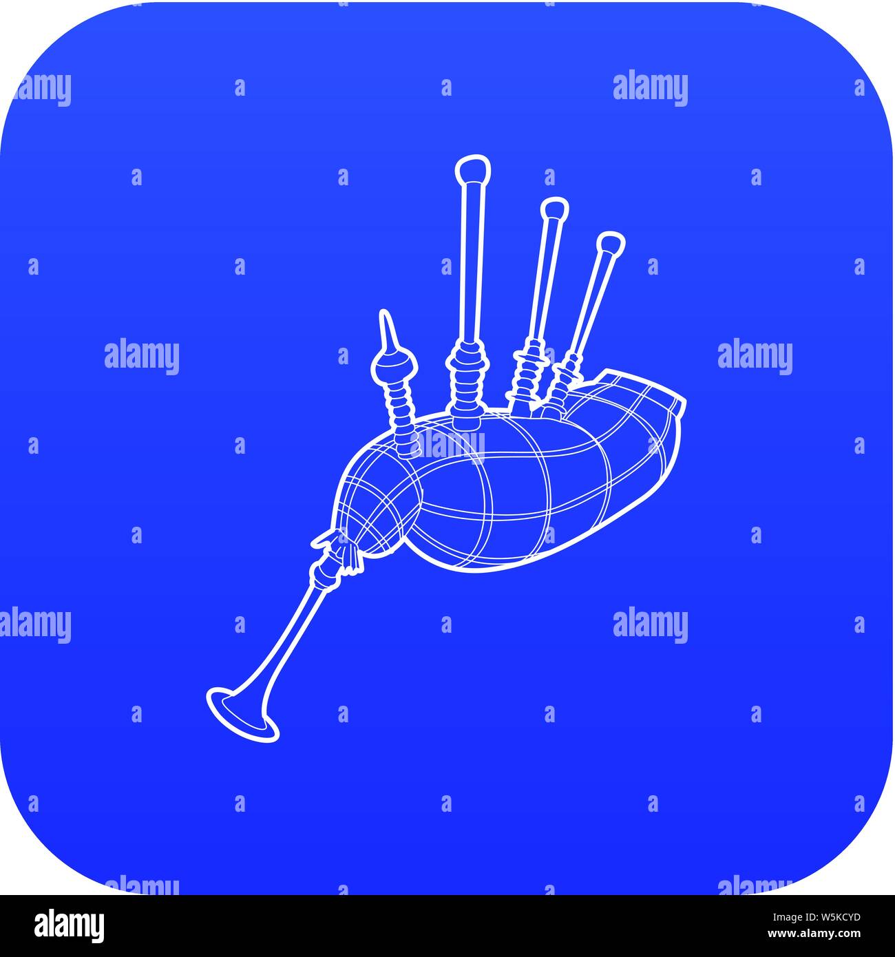 Bagpipe icon blue vector Stock Vector Image & Art - Alamy