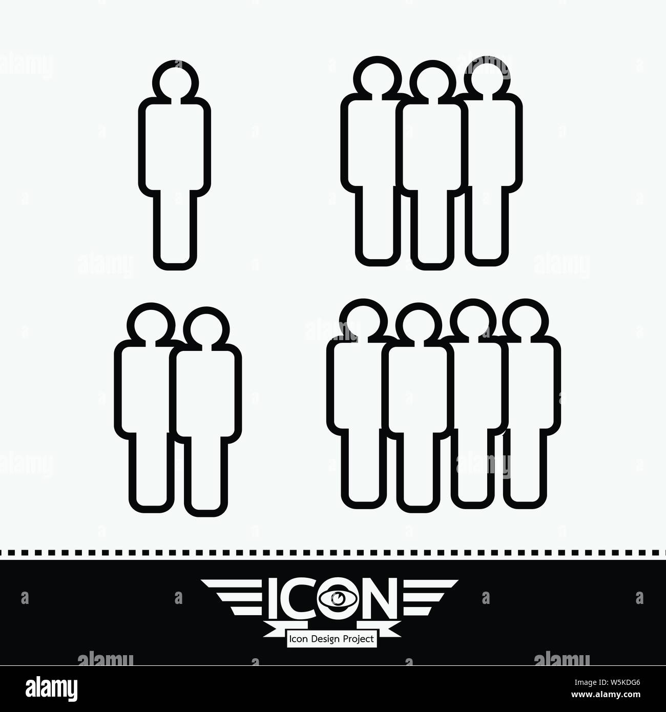 people line icon Stock Vector Image & Art - Alamy