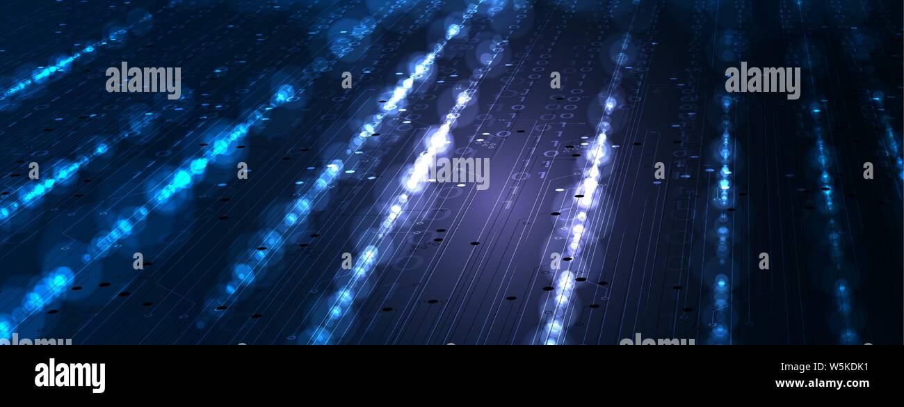 Abstract Artificial intelligence. Technology web background. Virtual ...