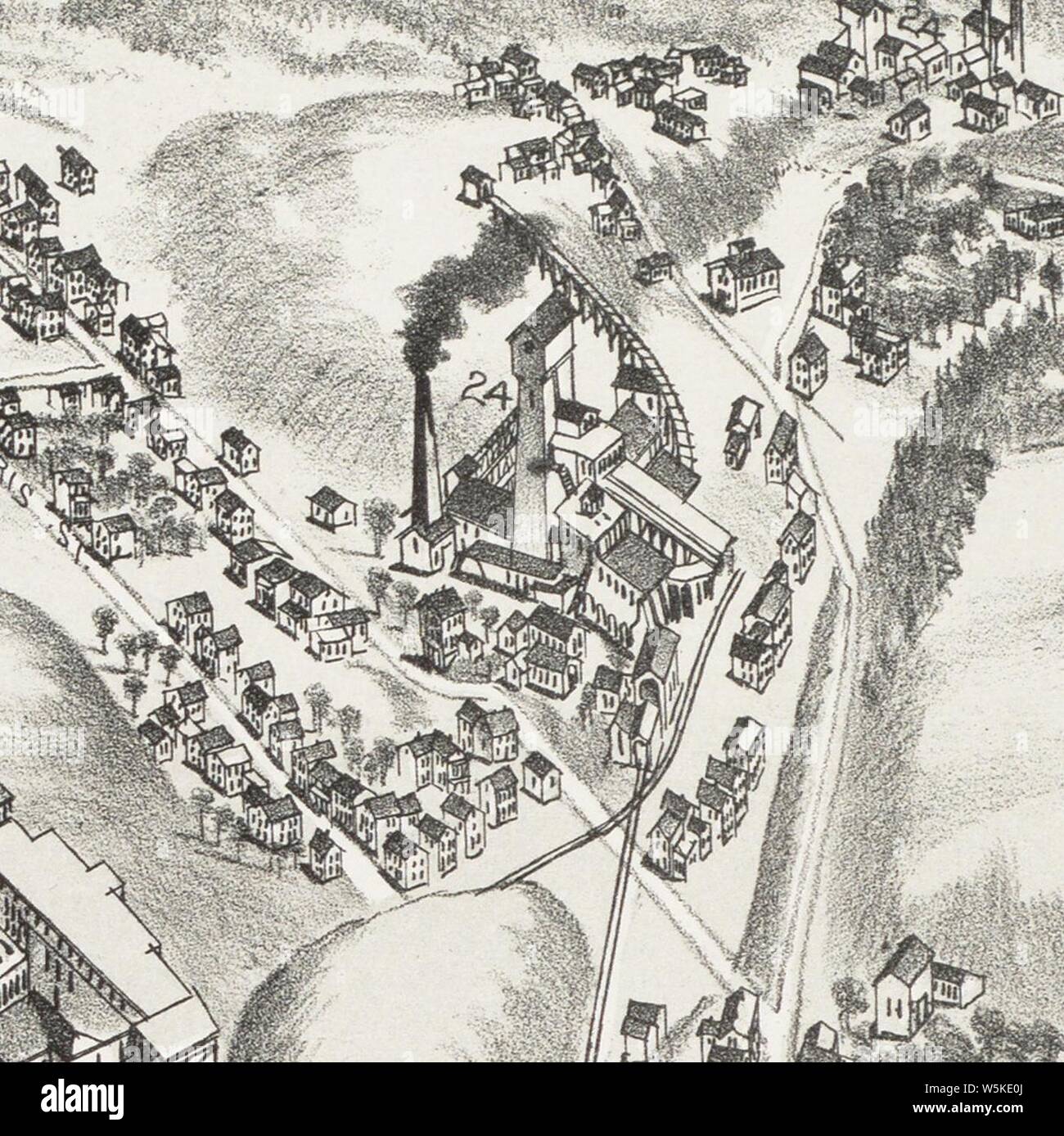 D&H No. 5 Colliery Plymouth PA 1884 Stock Photo - Alamy