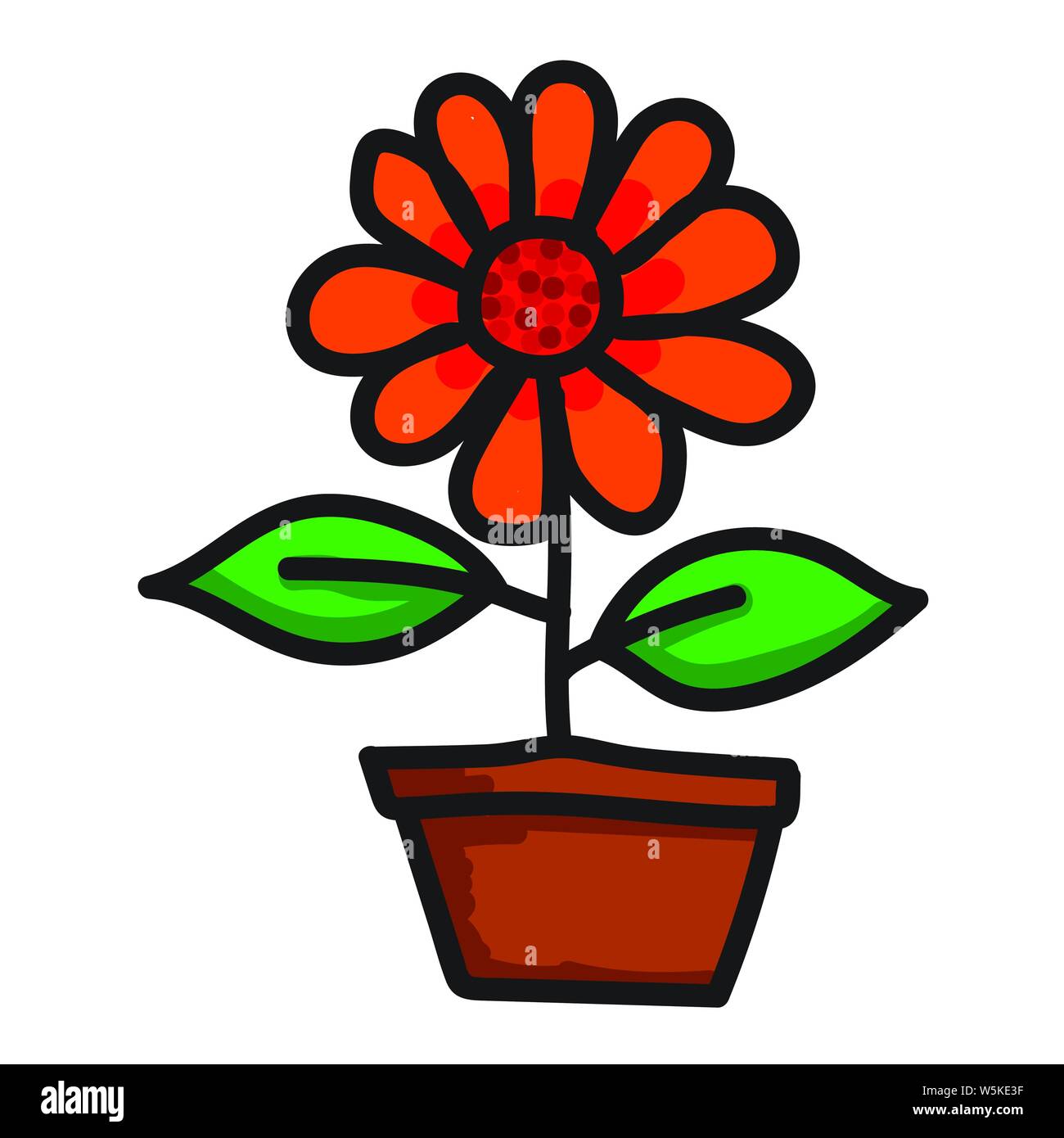 Draw flower icon Stock Vector Image & Art - Alamy