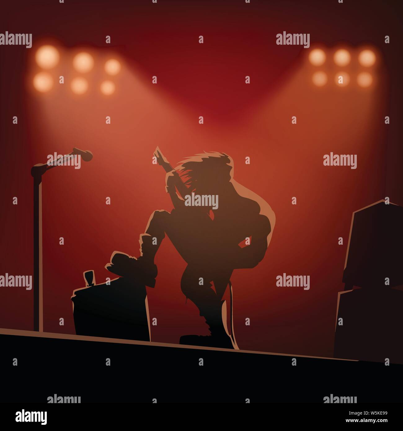 Music artist on stage Stock Vector Images - Alamy