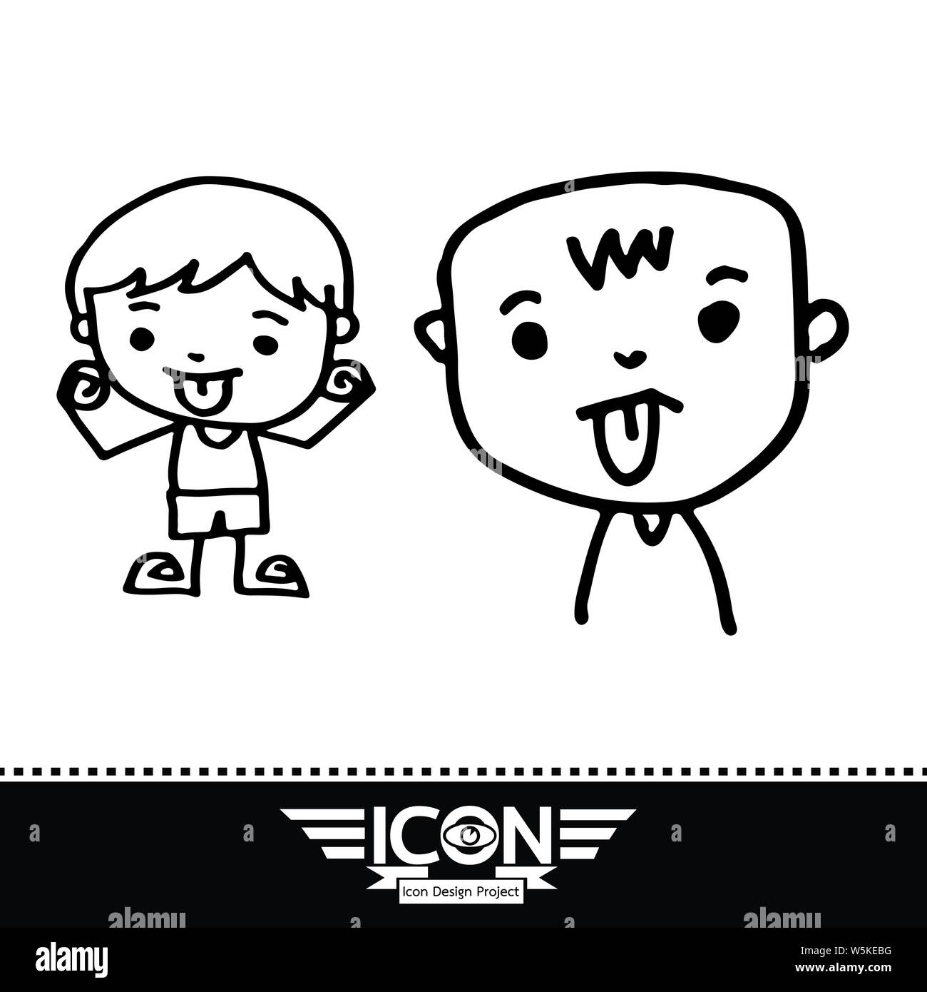 kid cartoon doodle Stock Vector Image & Art - Alamy