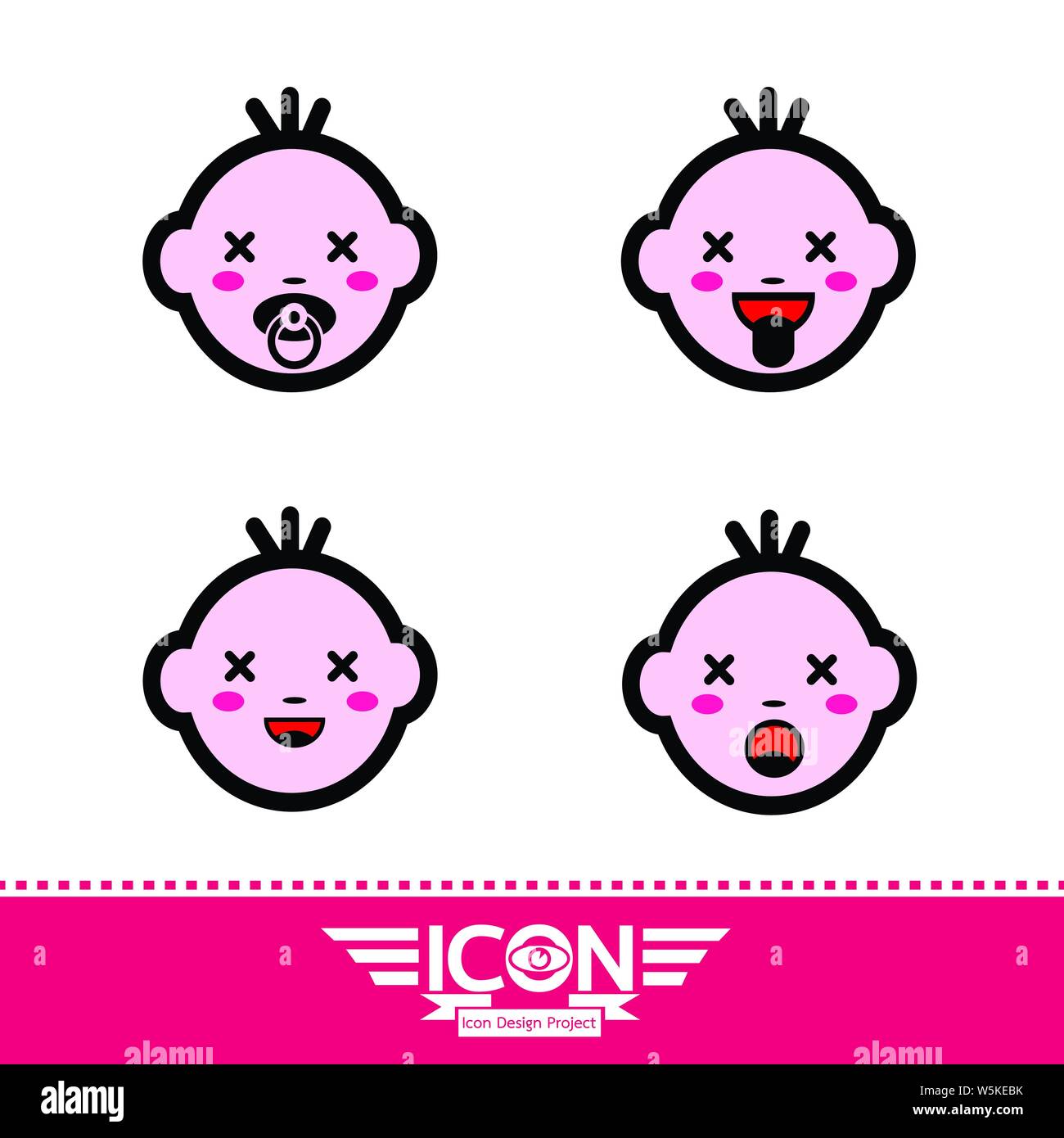 kid emotion icon Stock Vector Image & Art - Alamy
