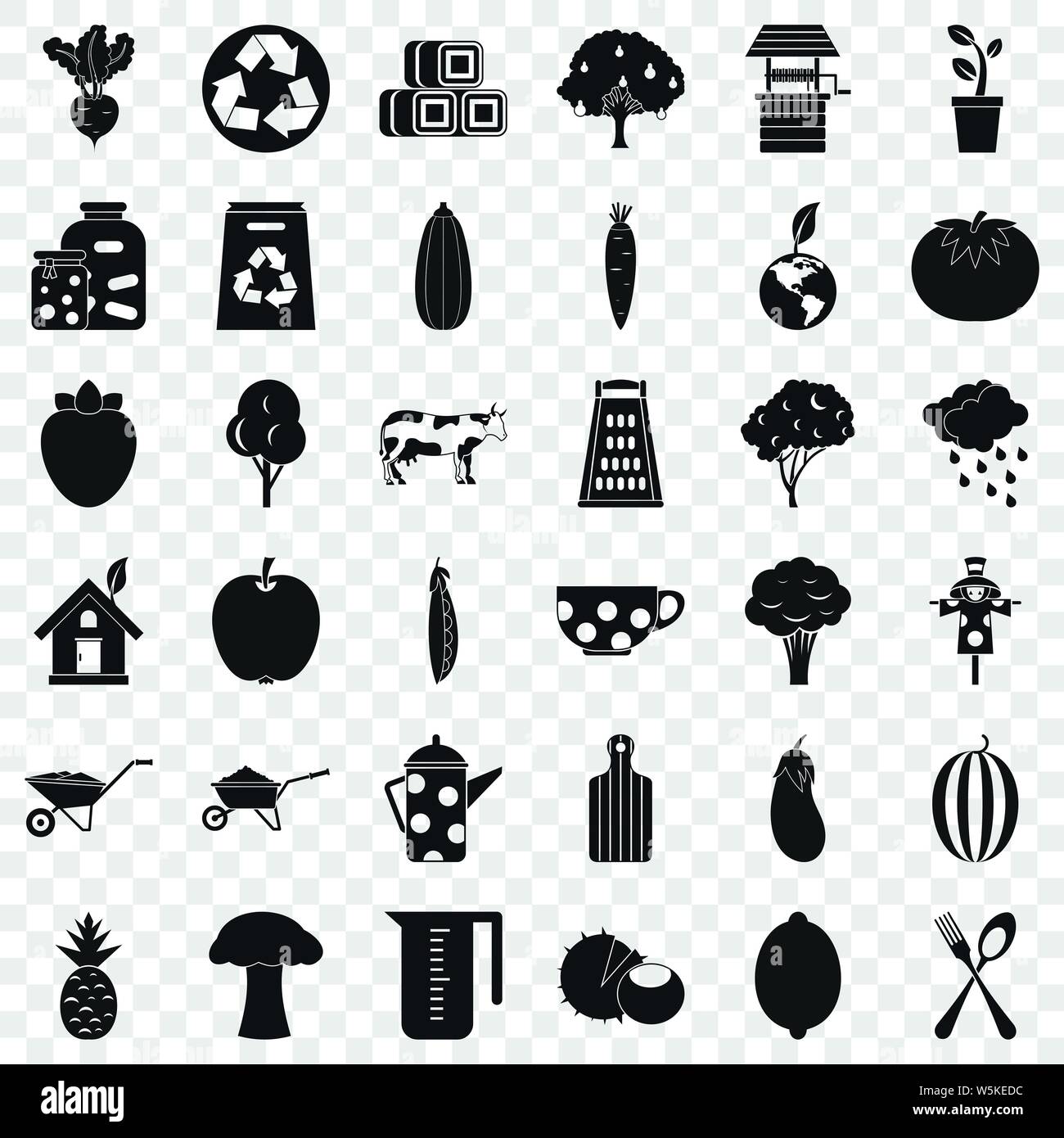 Emblem icons set, simple style Stock Vector Image & Art - Alamy