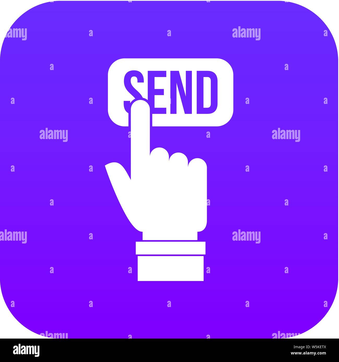 Email communication concept icon digital purple Stock Vector Image ...