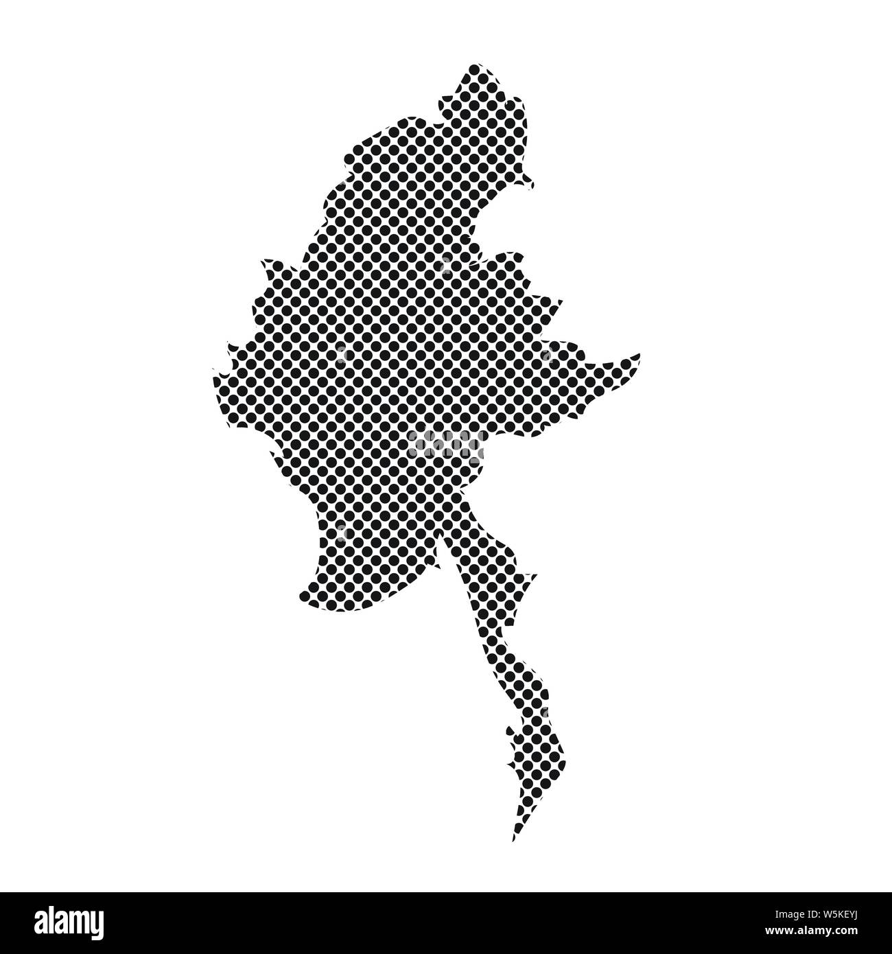 Myanmar map Stock Vector Image & Art - Alamy