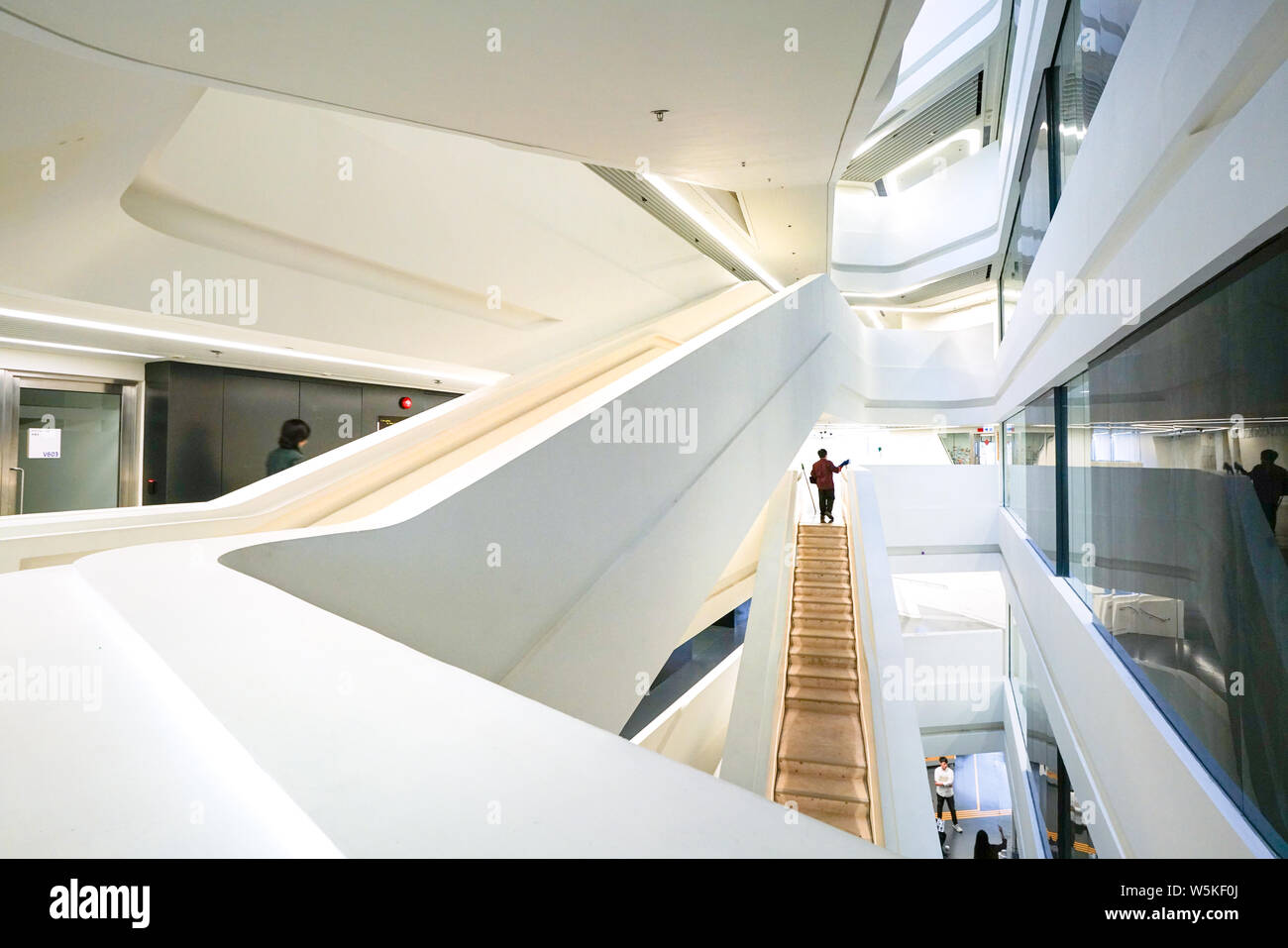 Hong Kong-15th March 2018: The interior of Polyu School of Design ...