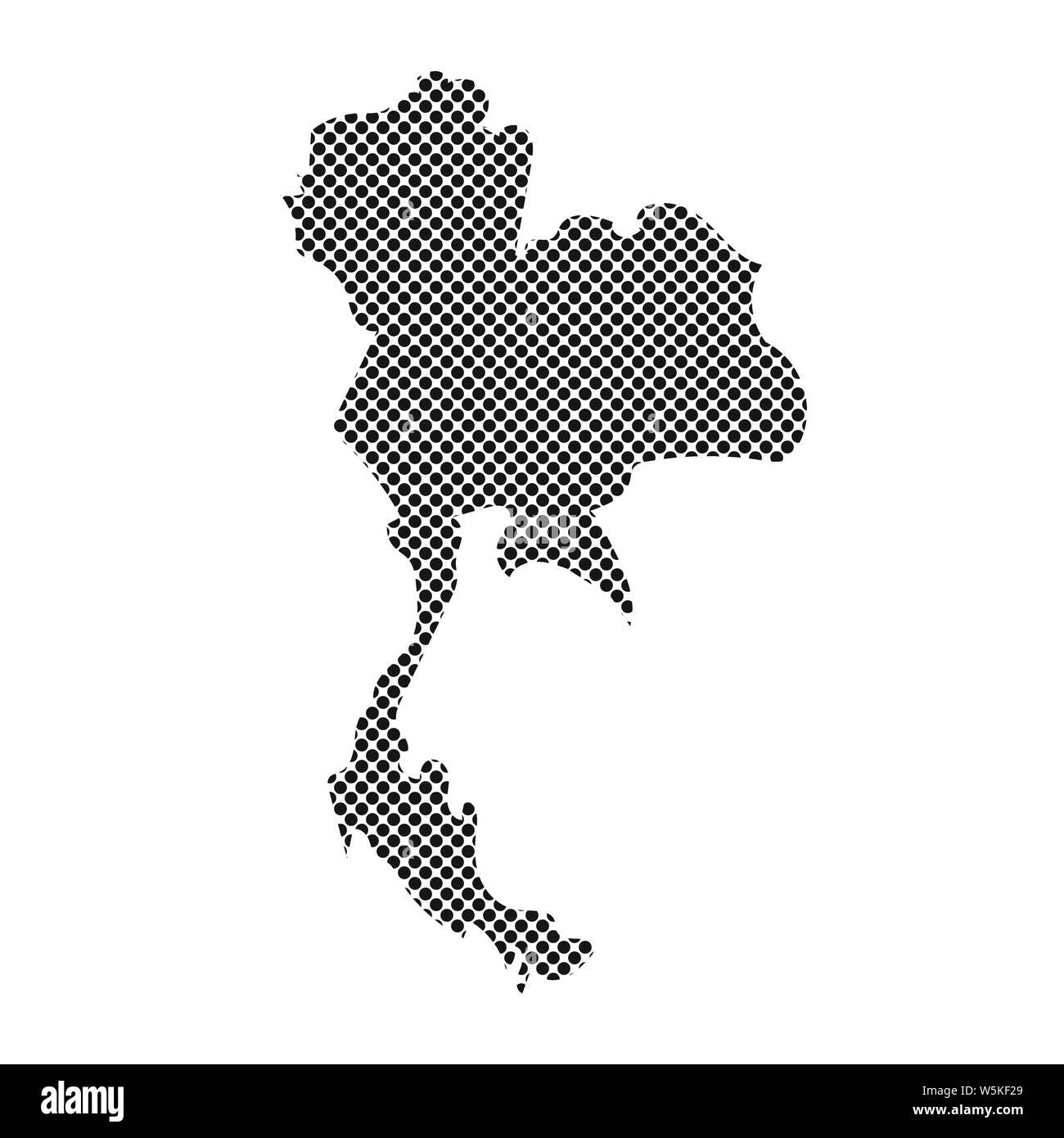 Thailand outline map Stock Vector Image & Art - Alamy