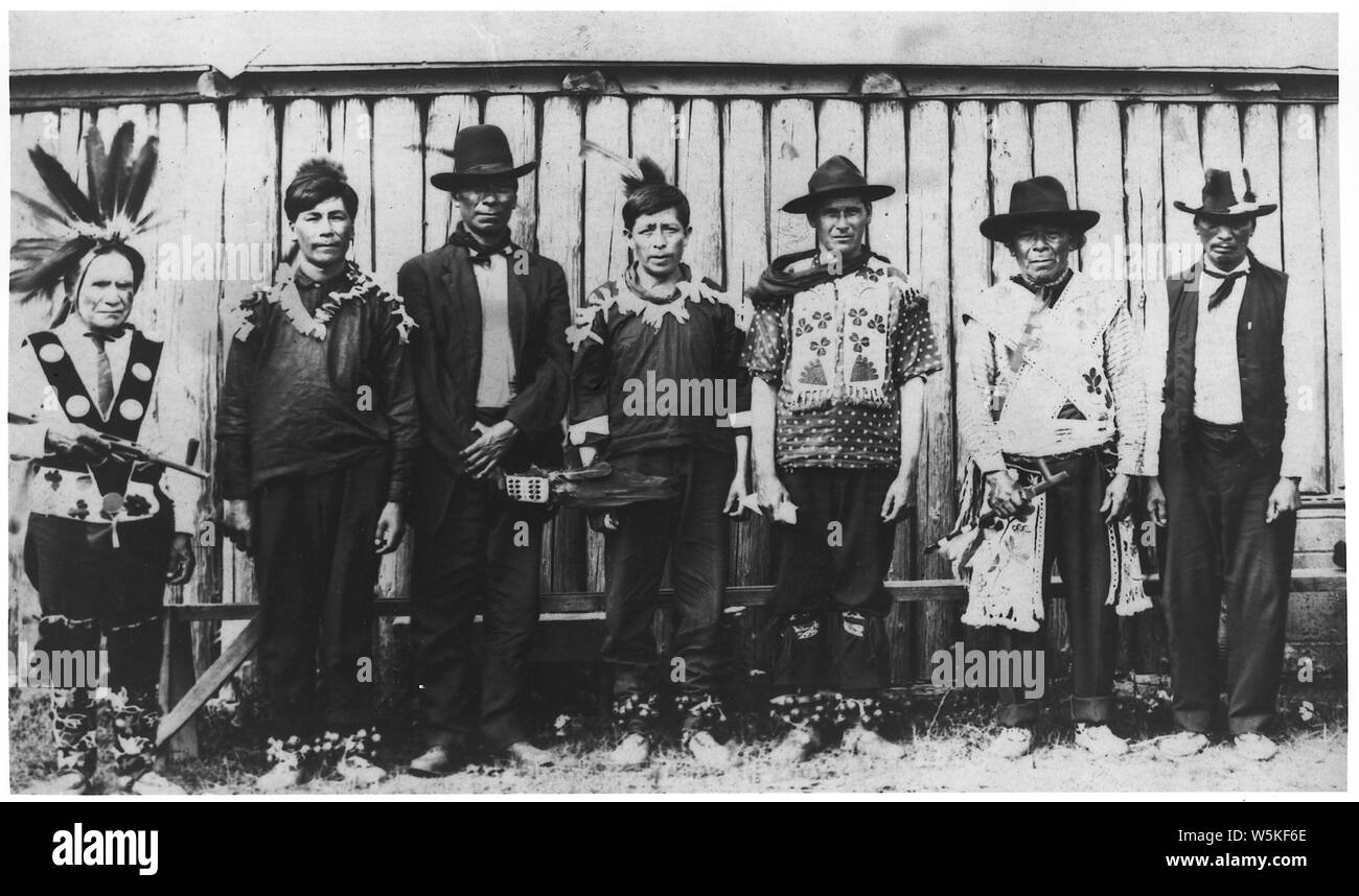 Chief Kack-Kack and the Prairie Band; Scope and content: Seven men ...