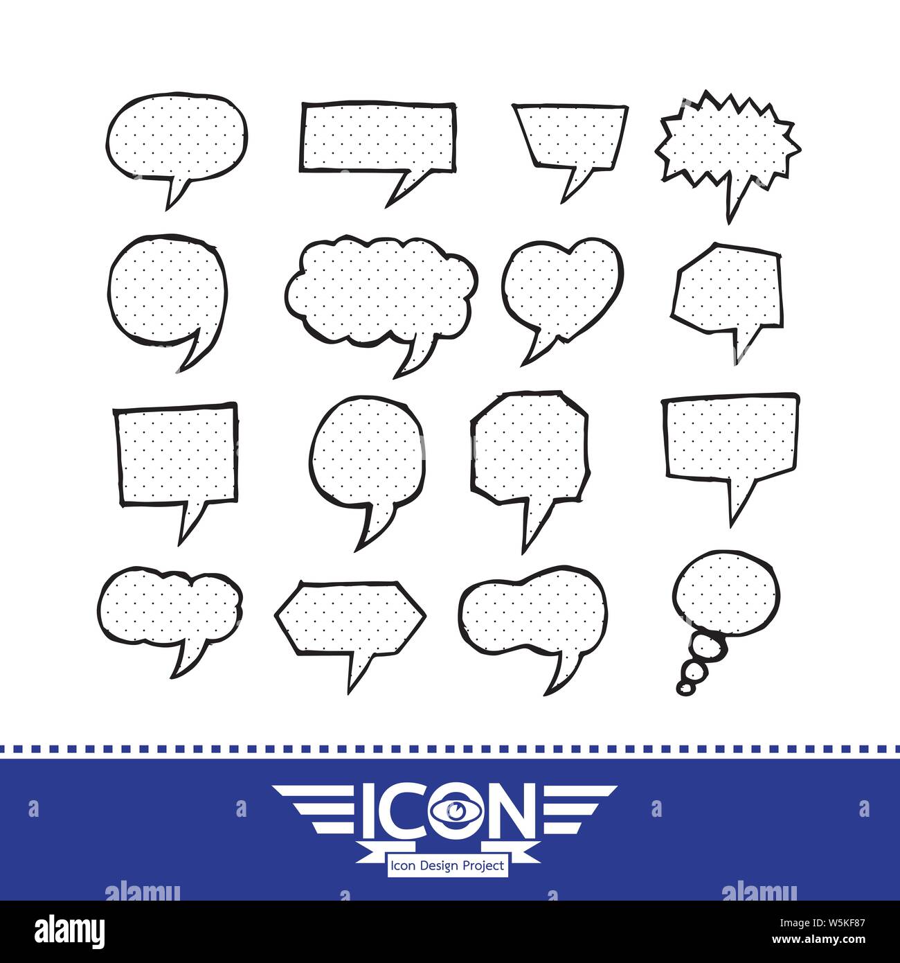 Speech Bubble hand drawn design Stock Vector Image & Art - Alamy