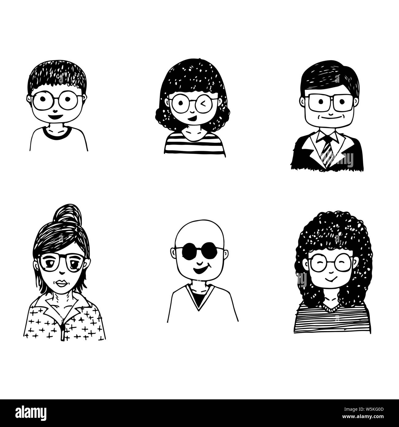 People face hand draw Stock Vector Image & Art - Alamy