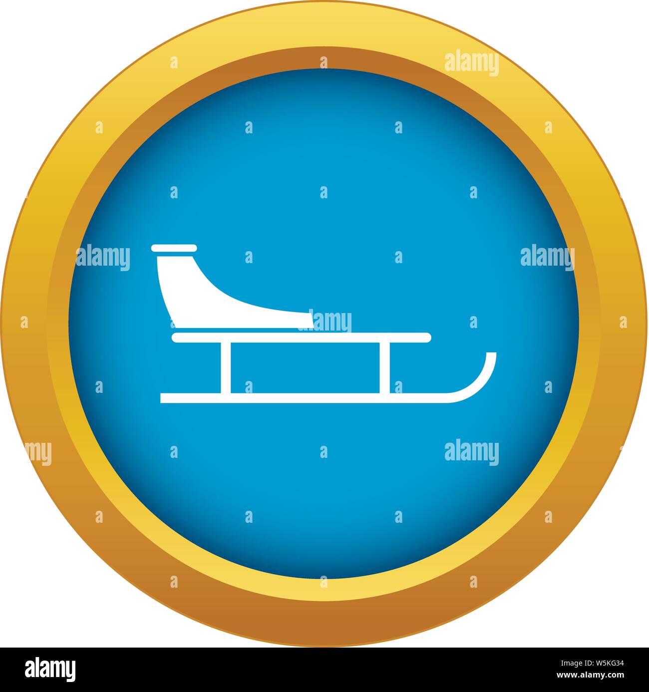 Sled icon blue vector isolated Stock Vector Image & Art - Alamy