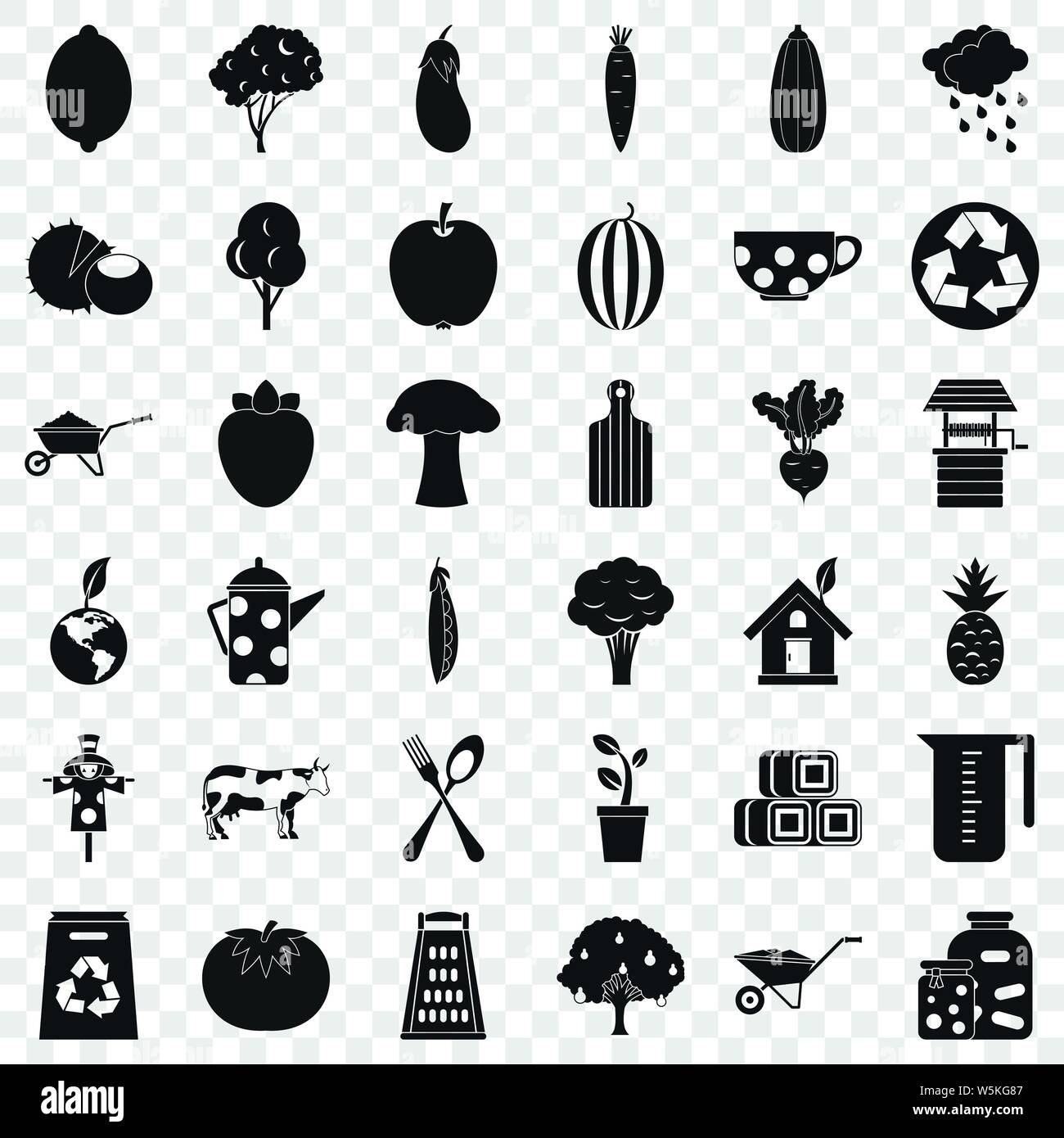 Mushroom icons set, simple style Stock Vector Image & Art - Alamy