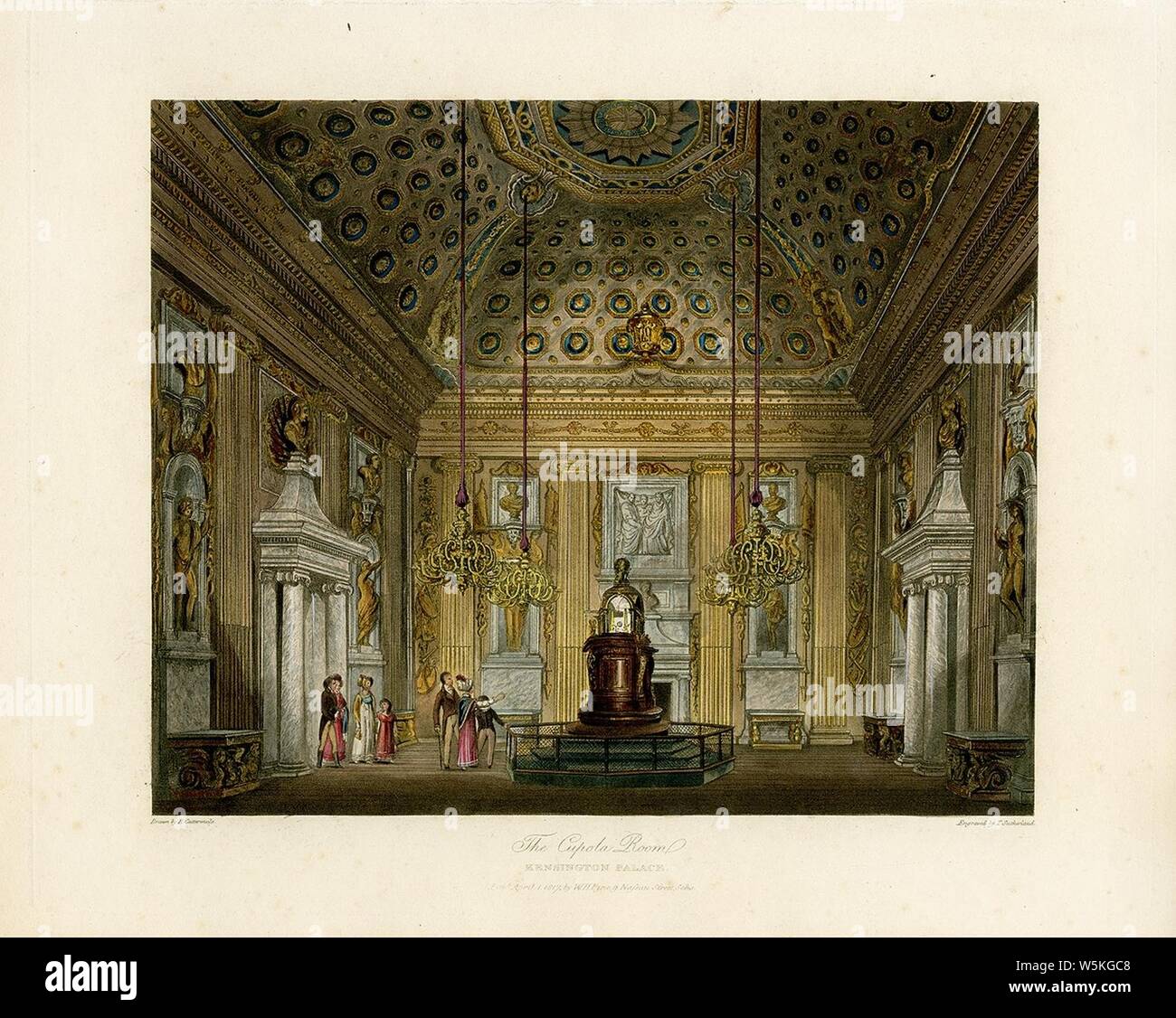 Cupola Room, Kensington Palace, from Pyne's Royal Residences, 1819 ...