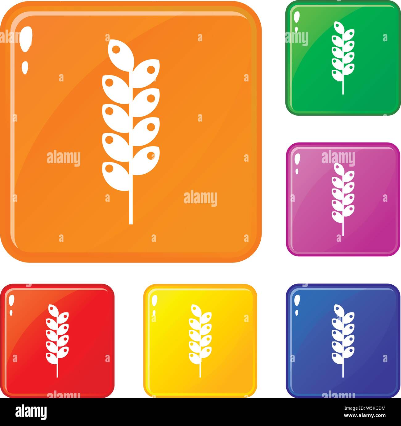 Tight spike icons set vector color Stock Vector Image & Art - Alamy