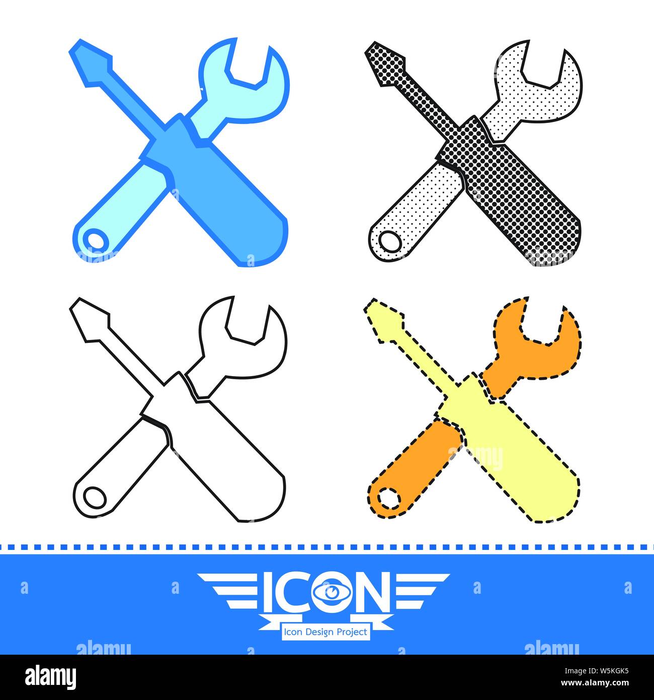 Mechanical engineering tools set Stock Vector Images - Alamy