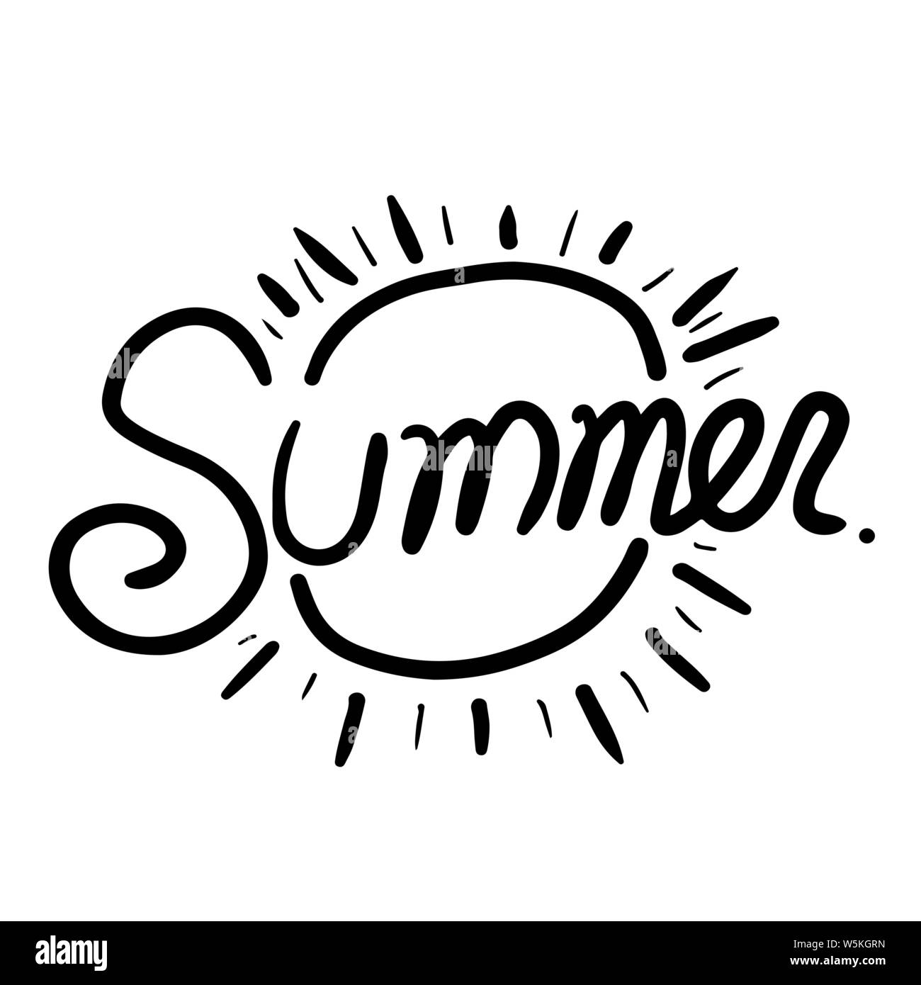 Hello summer text banner Black and White Stock Photos & Images - Alamy