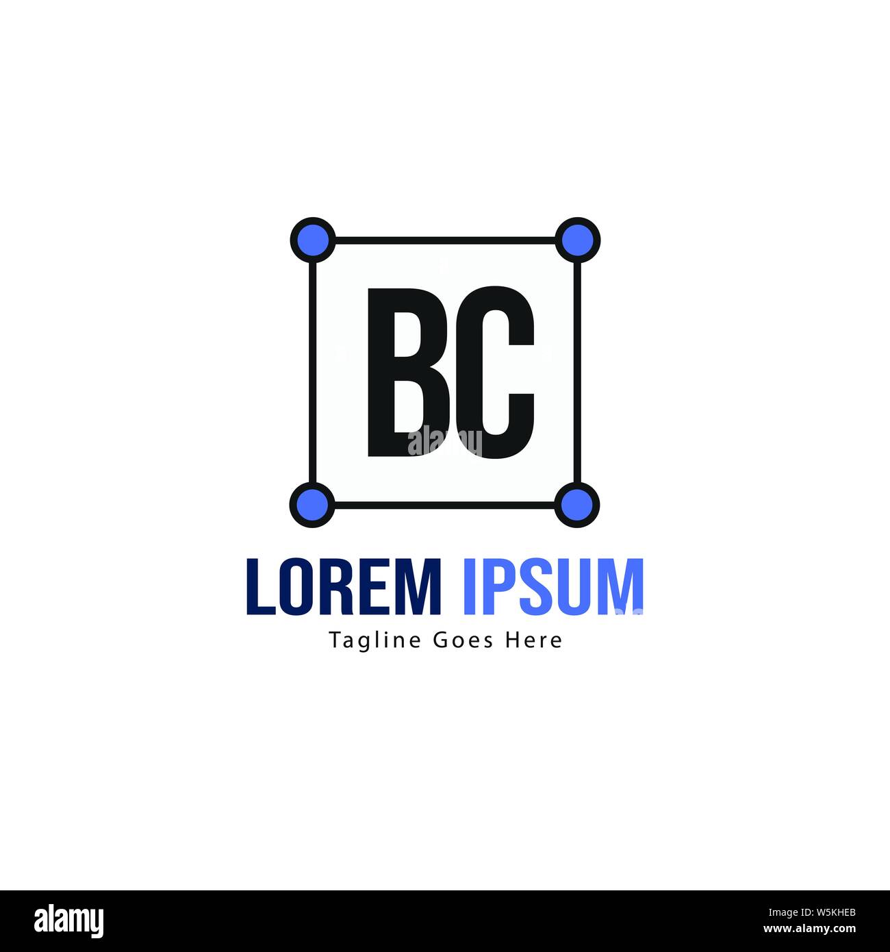 BC Letter Logo Design. Creative Modern BC Letters Icon Illustration ...