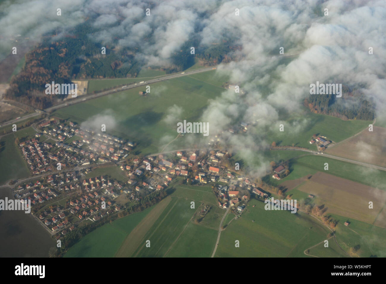 Aerial view town bavarian alps hi-res stock photography and images - Alamy
