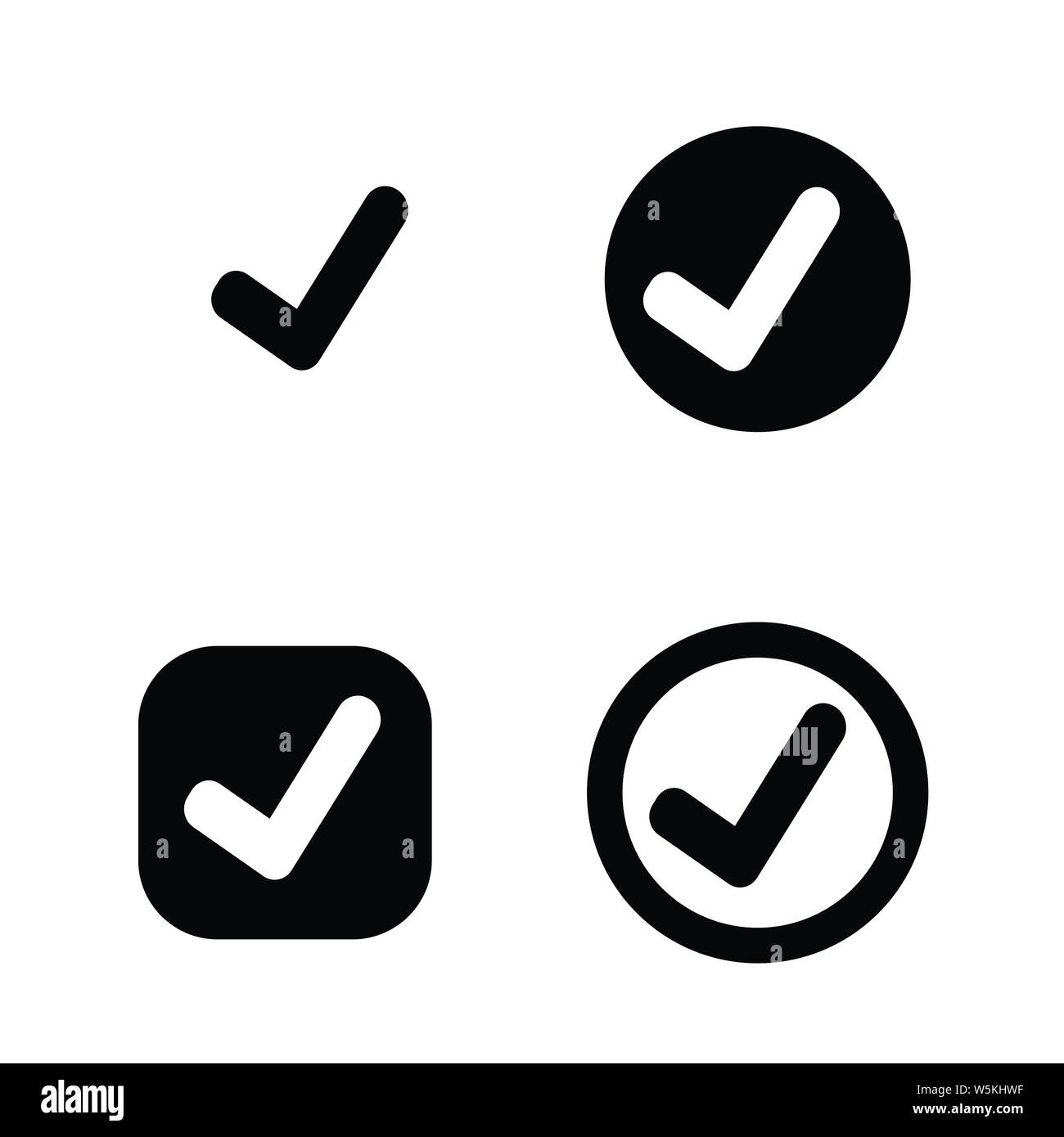 Tick Check Mark Icon Stock Vector Image & Art - Alamy