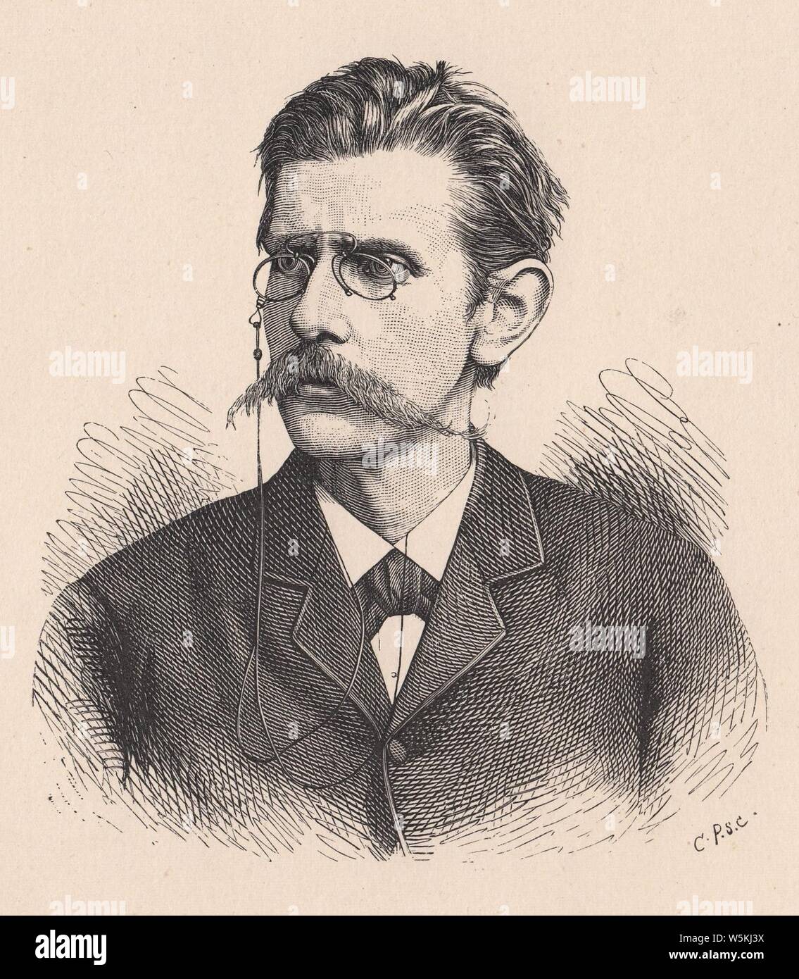 Danish poet J. P. Jacobsen Stock Photo - Alamy