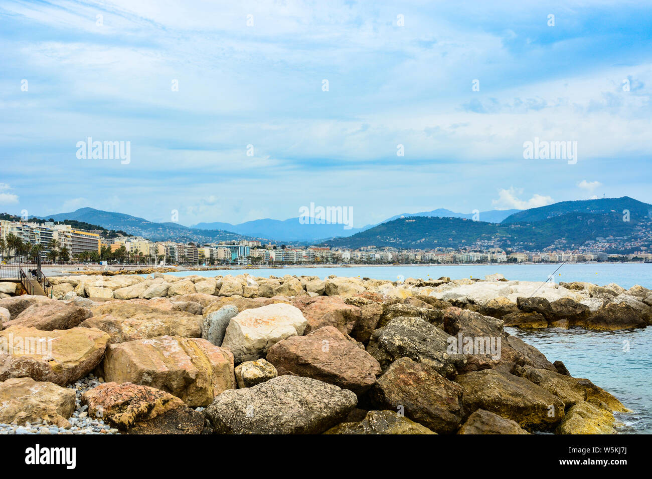 The panoramic view of Nice city in France, French Riviera, Provence ...