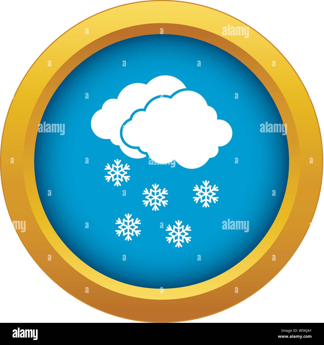 Cloud and snowflakes icon blue vector isolated Stock Vector Image & Art ...