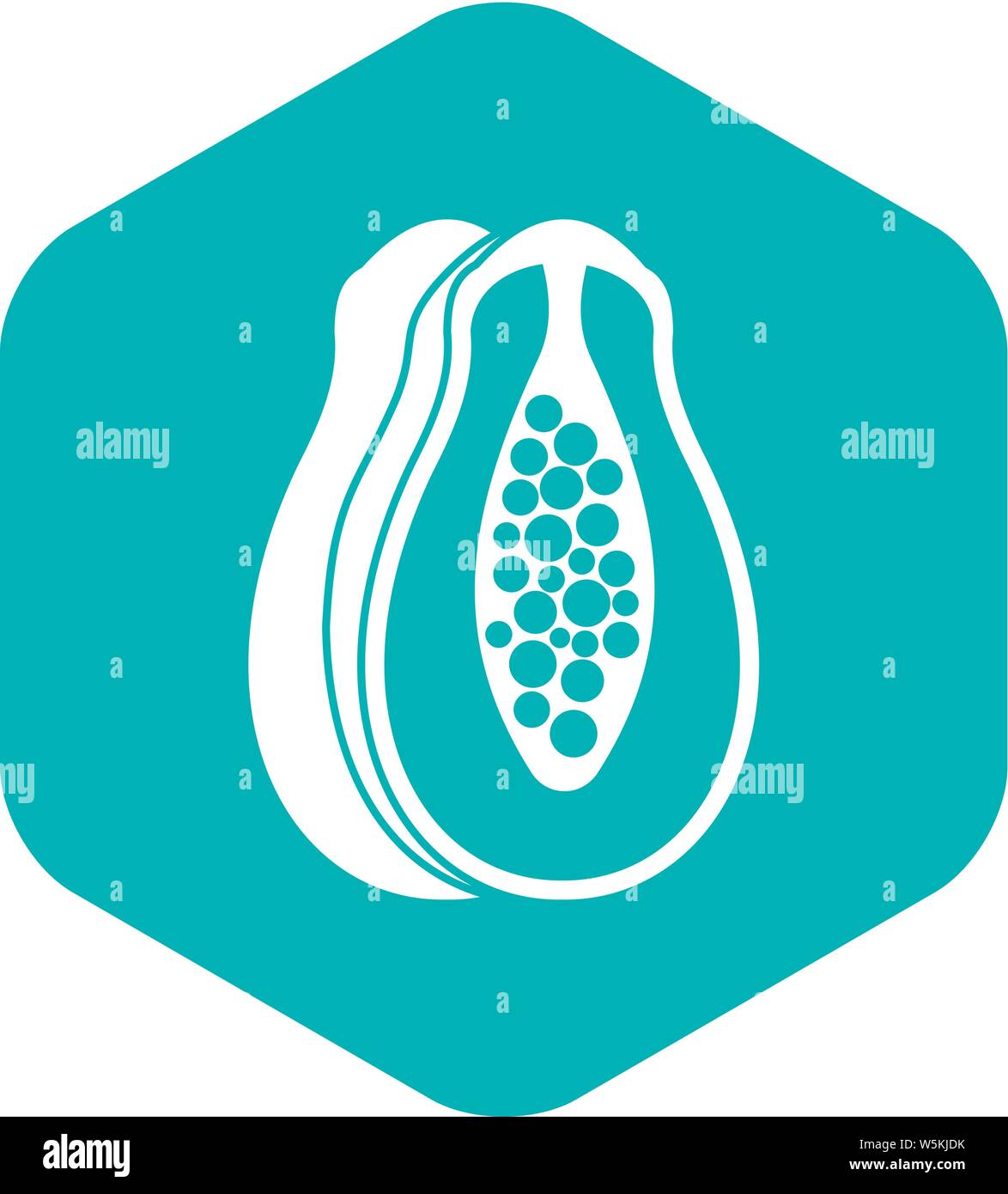 Papaya icon, simple style Stock Vector Image & Art - Alamy