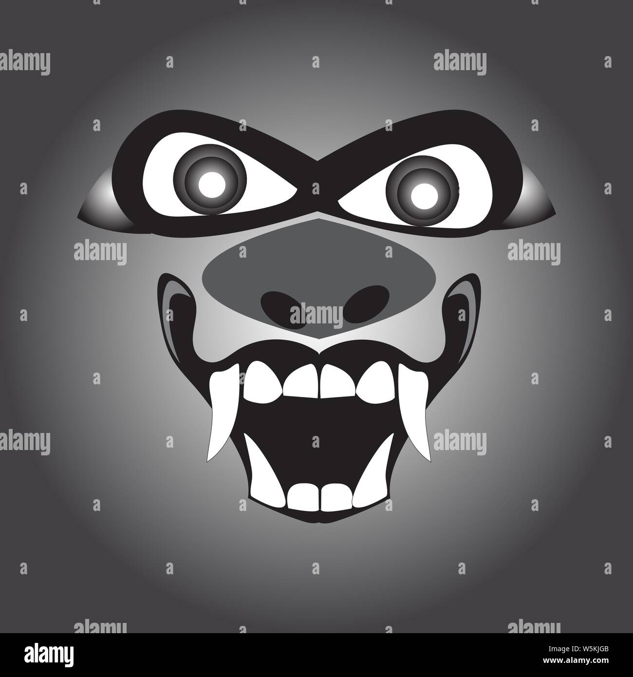 Vector of dog face design on a white background. Animal. vector ...