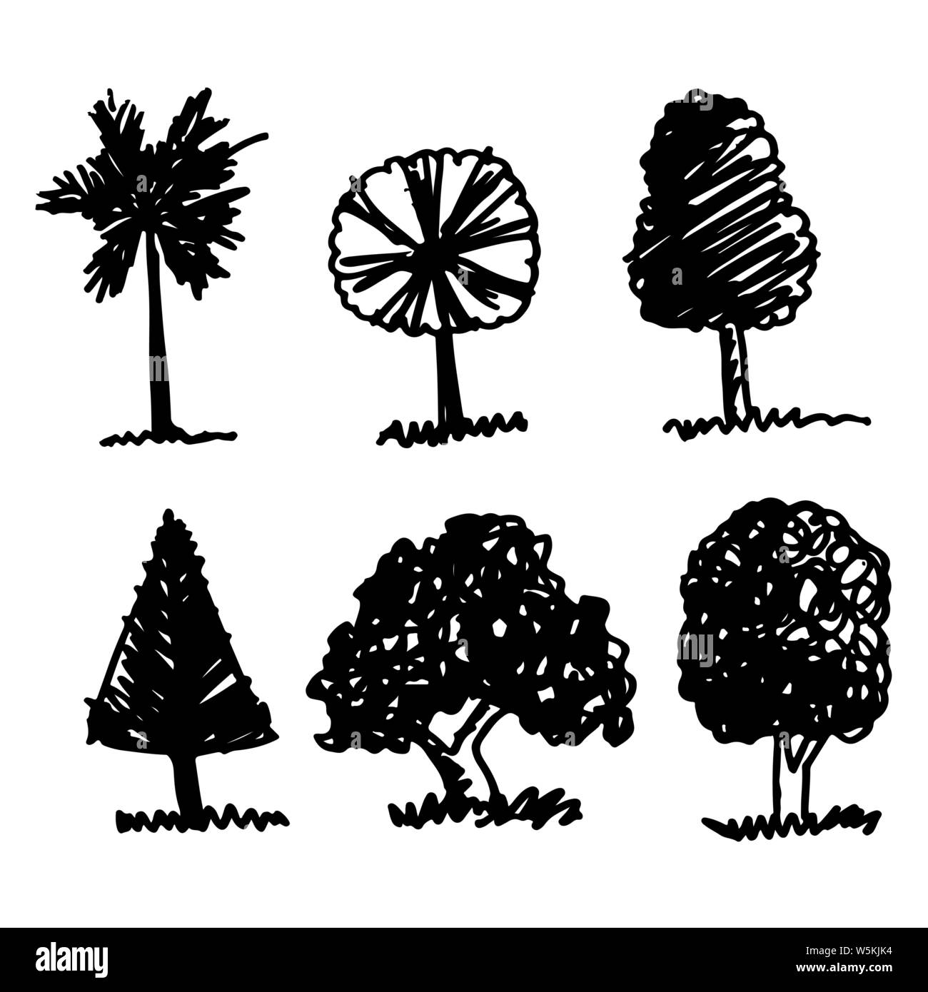 Hand drawn tree Stock Vector Image & Art - Alamy