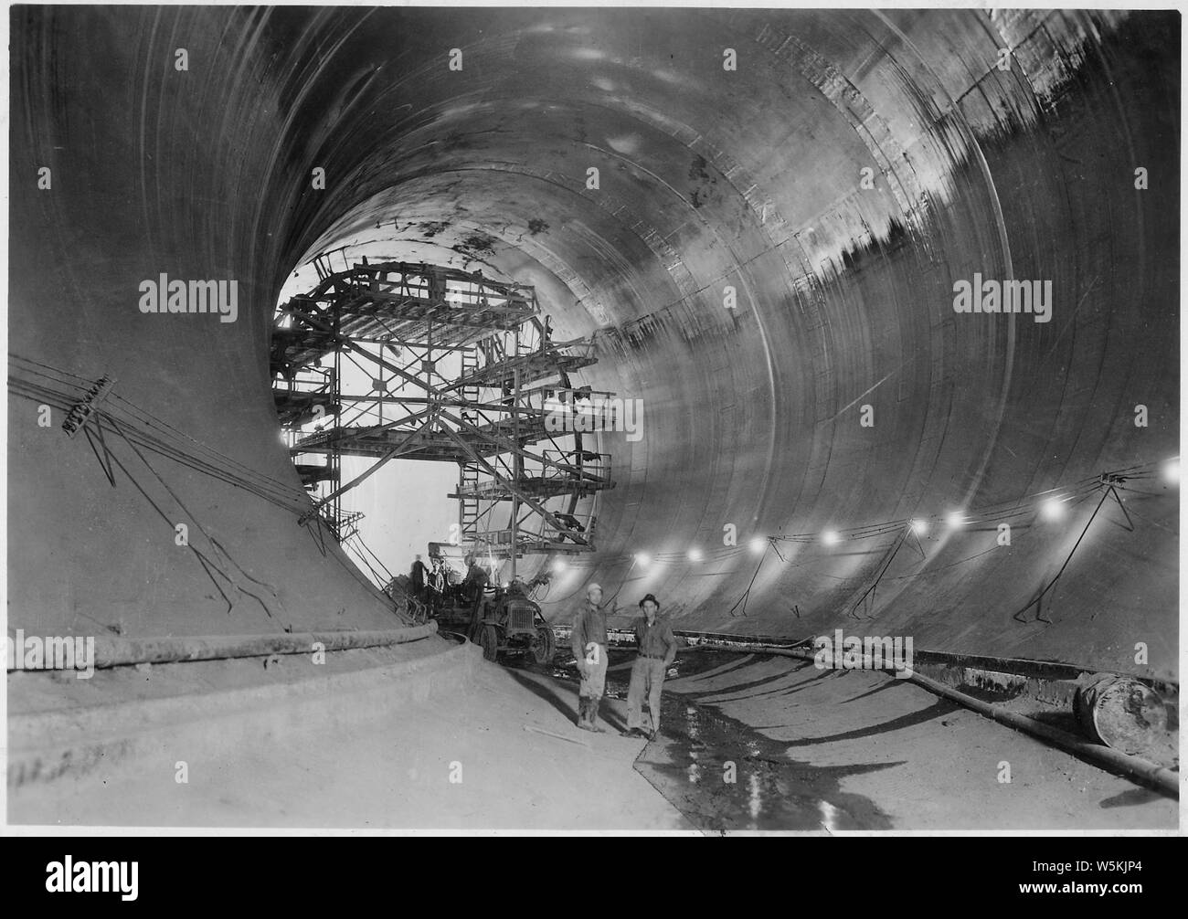 Completed tunnel lining at intake portal of Diversion Tunnel No. 4 ...