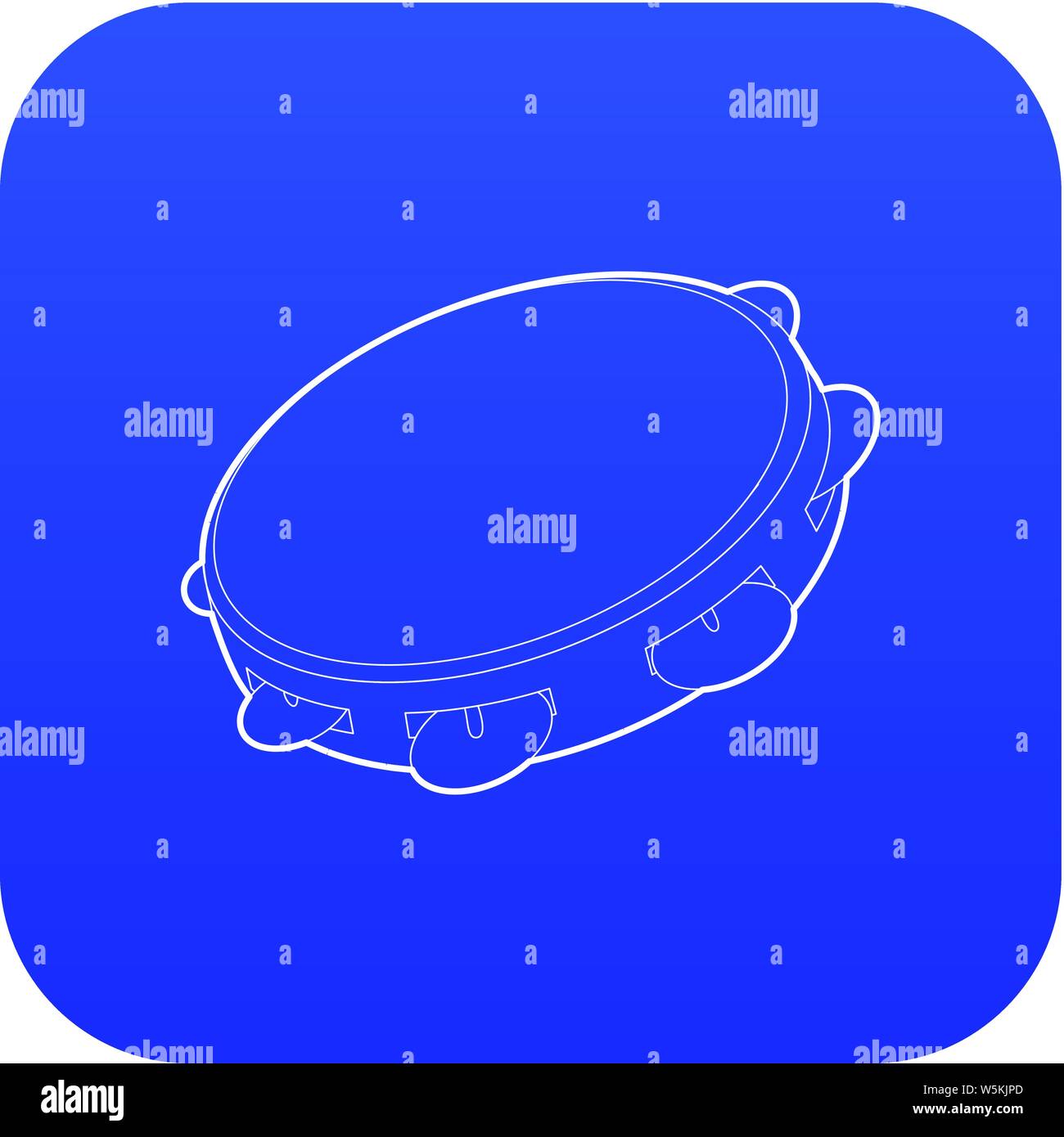 Tambourine icon blue vector Stock Vector Image & Art - Alamy