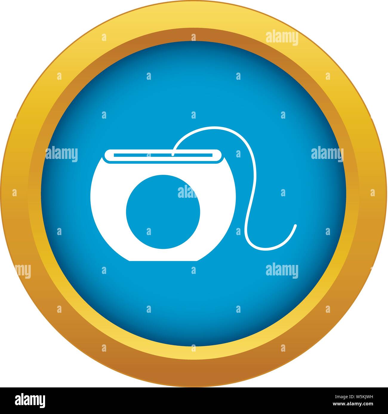 Dental floss icon blue vector isolated Stock Vector Image & Art - Alamy