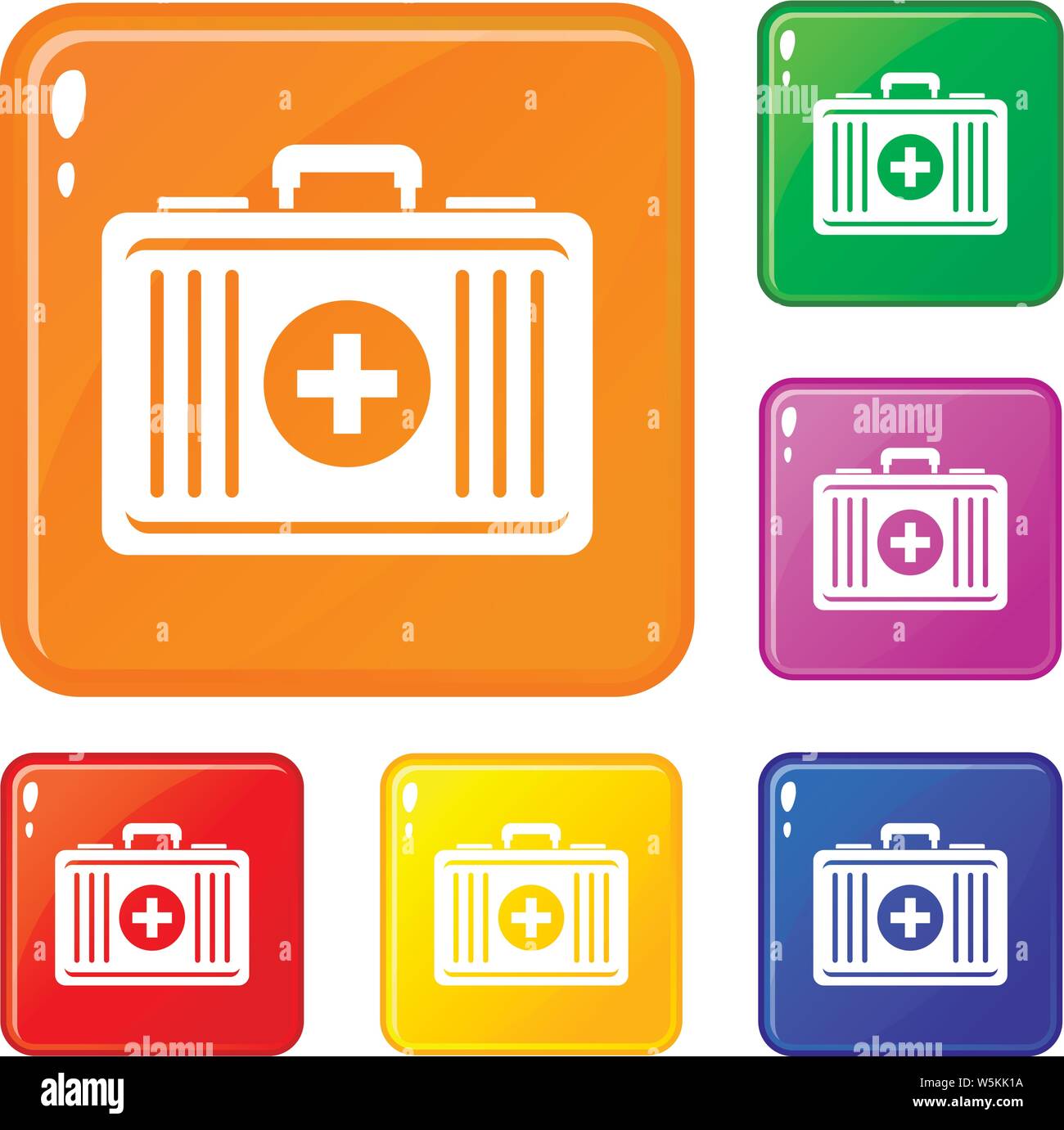 First aid icons set vector color Stock Vector Image & Art - Alamy