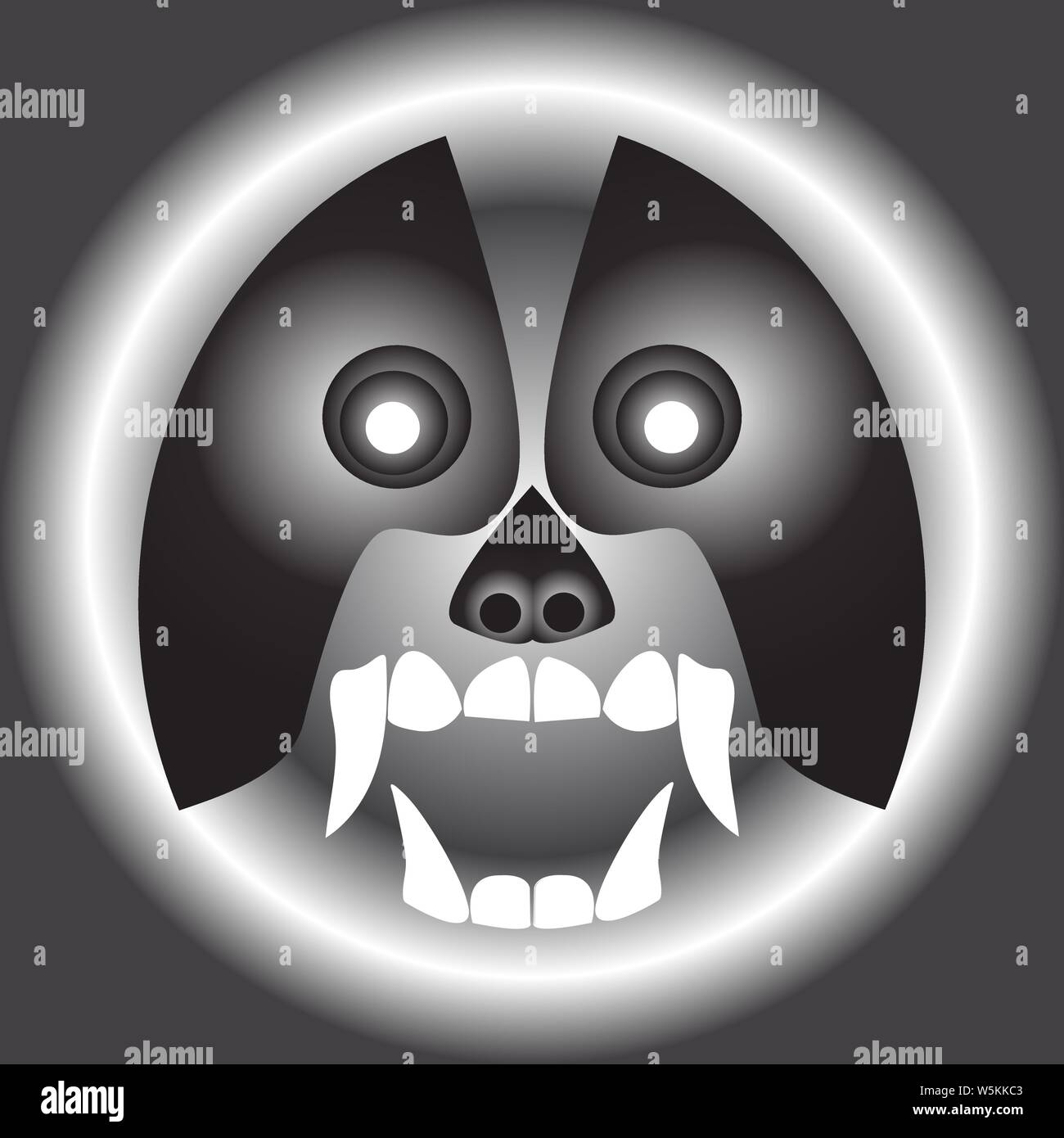 Vector of dog face design on a white background. Animal. vector ...