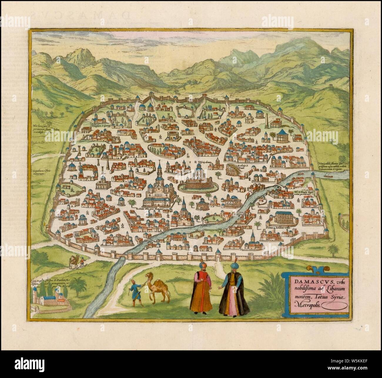 Damascus map hi-res stock photography and images - Alamy