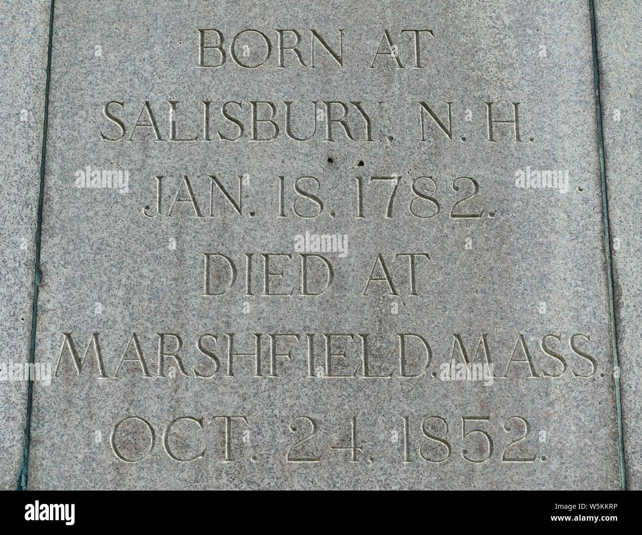 Daniel webster memorial hi-res stock photography and images - Alamy