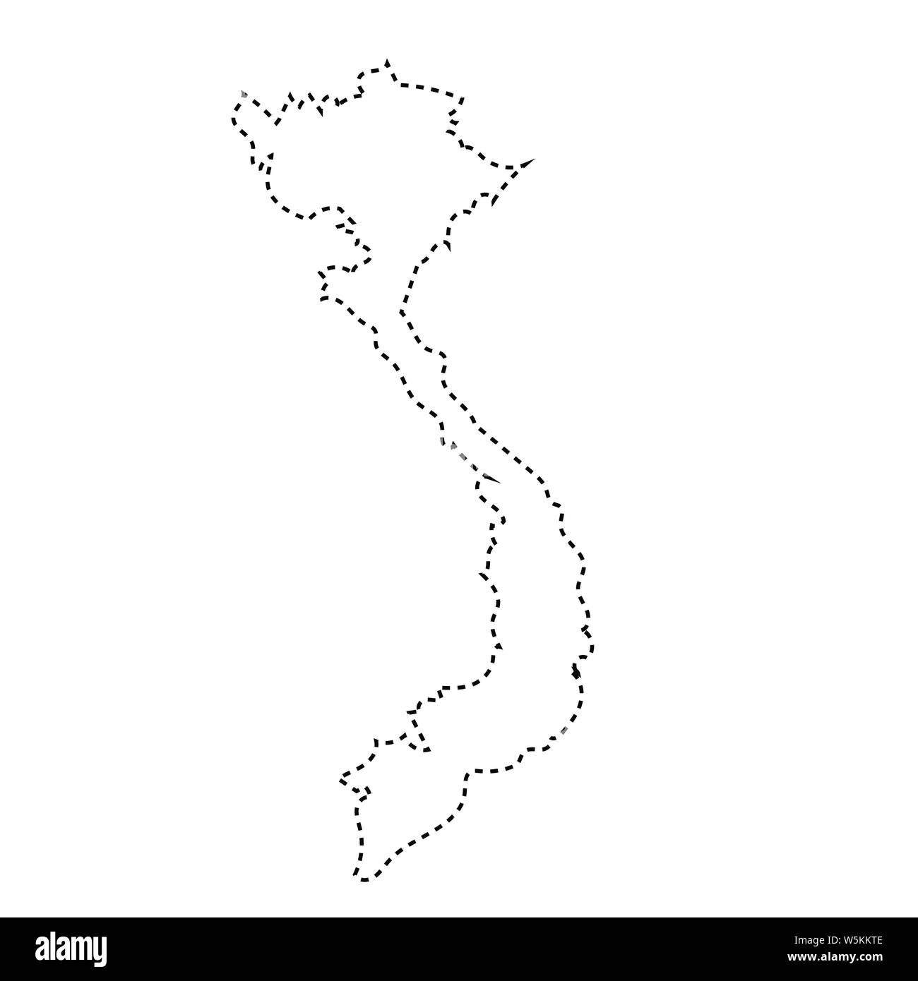 vietnam outline map Stock Vector Image & Art - Alamy