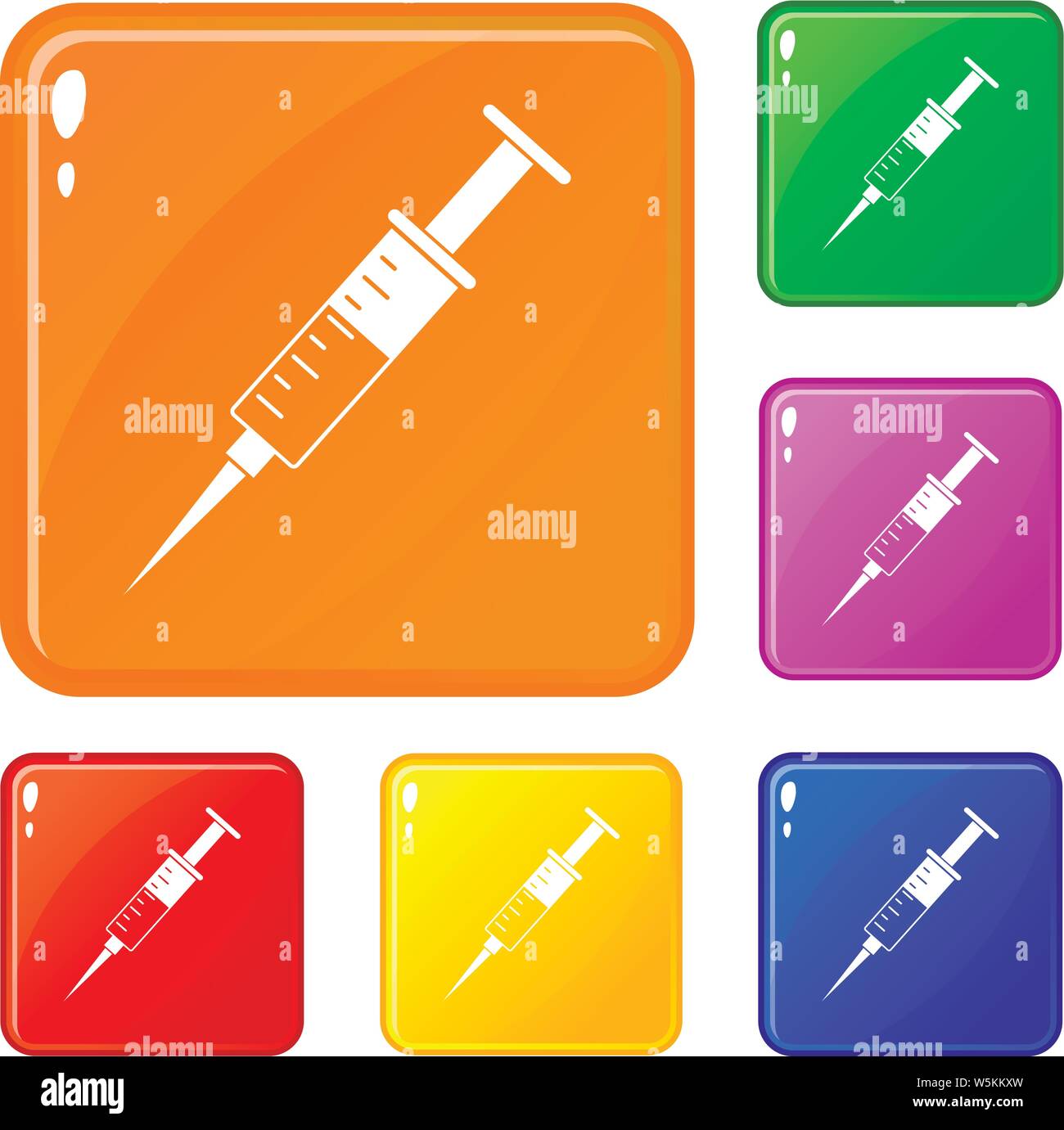 Syringe icons set vector color Stock Vector Image & Art - Alamy