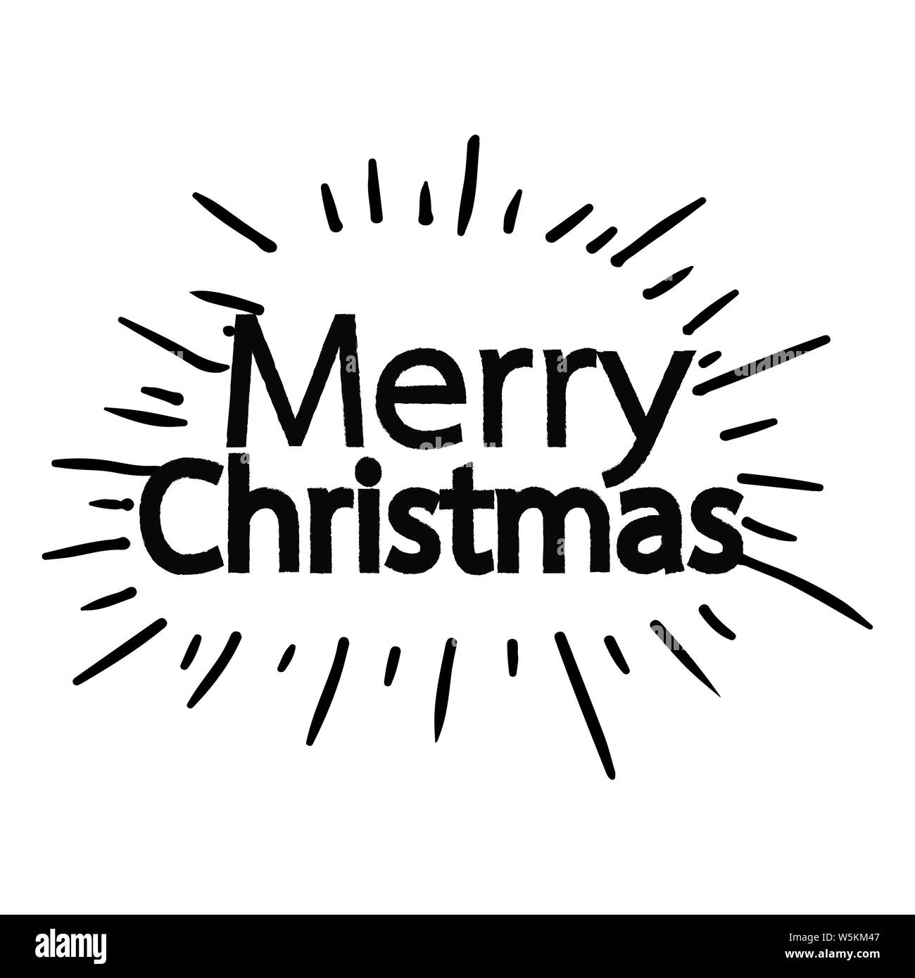 Christmas design calligraphic merry Black and White Stock Photos ...