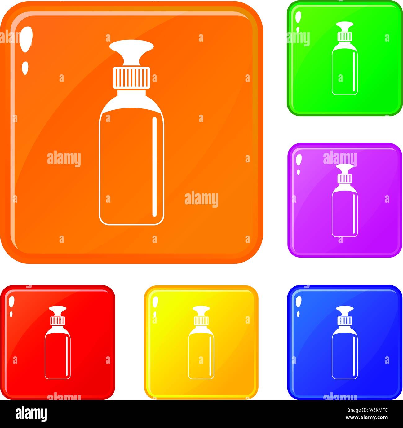 Closed vial icons set vector color Stock Vector Image & Art - Alamy