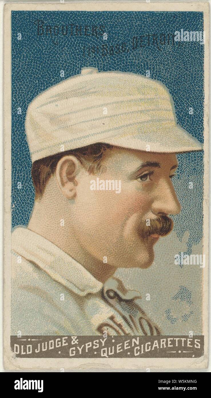 Dan Brouthers, Detroit Wolverines, baseball card portrait Stock Photo ...