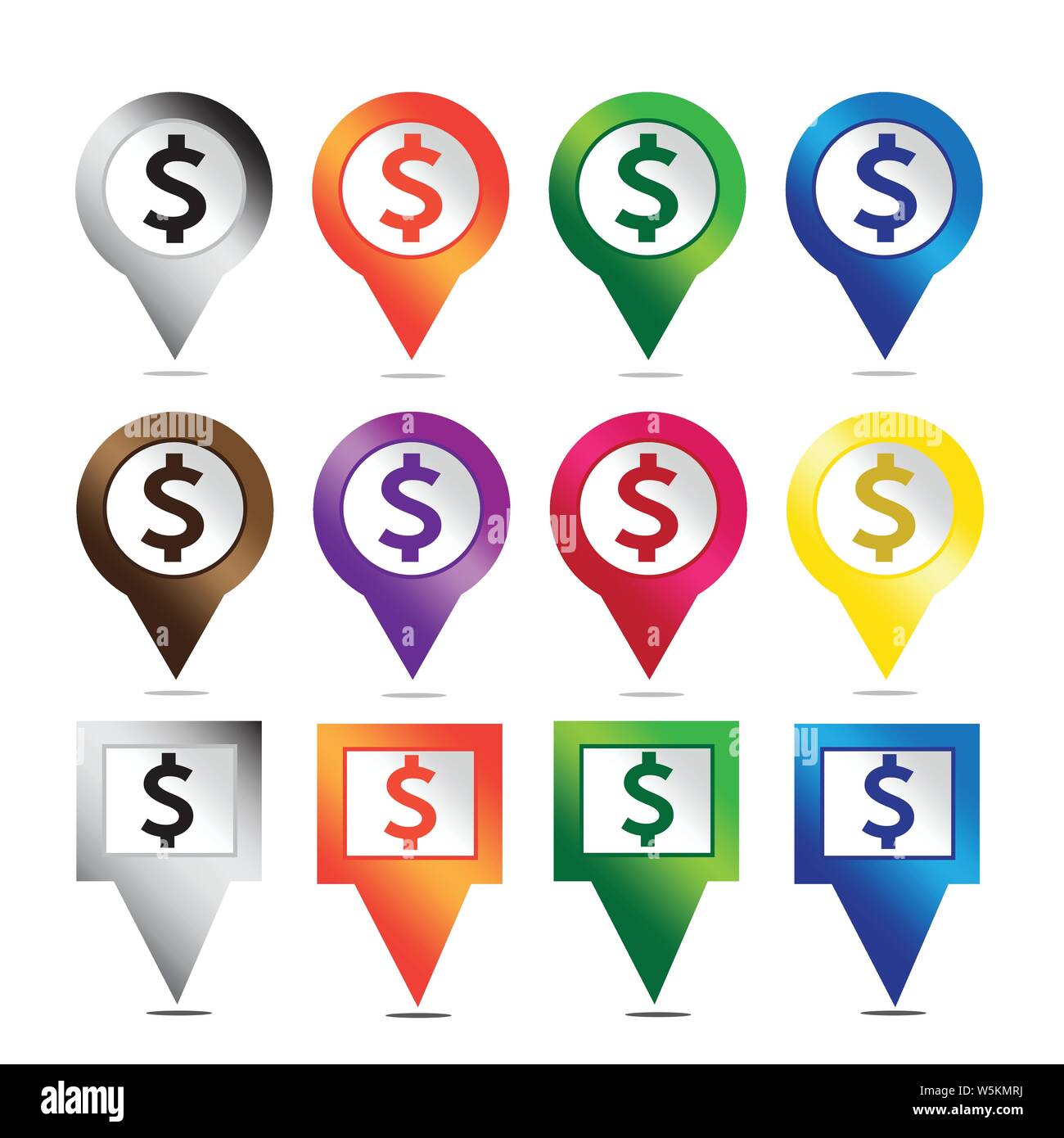 dollar money icon Stock Vector Image & Art - Alamy