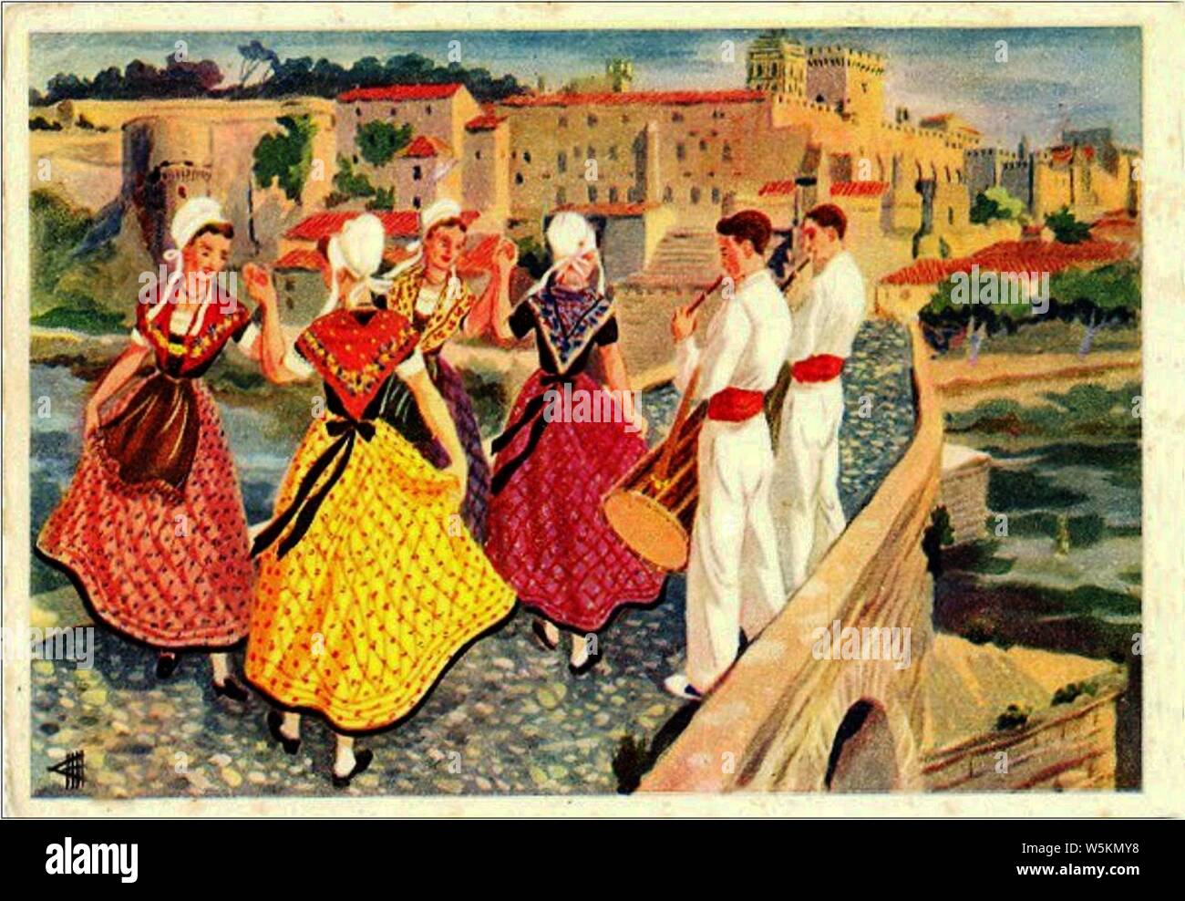 Danse sur le Pont d‥99Avignon Stock Photo - Alamy