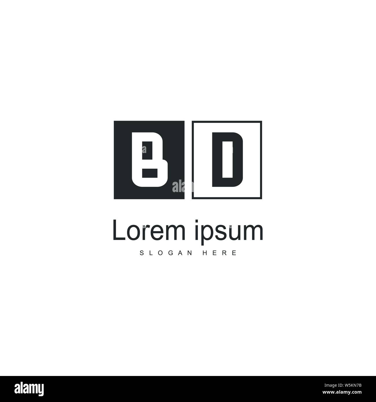 BD Letter Logo Design. Creative Modern BD Letters Icon Illustration ...