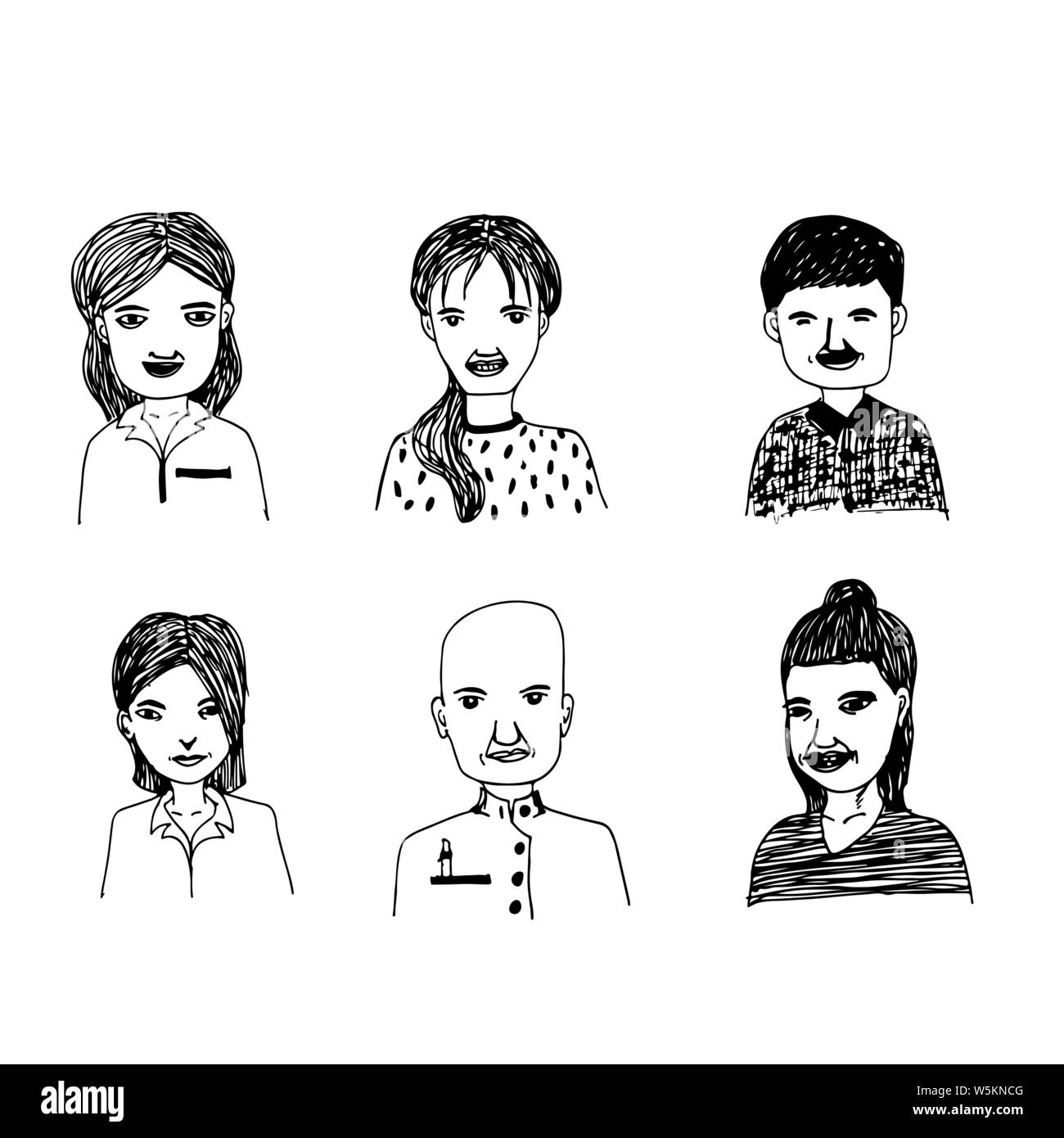 People face hand draw Stock Vector Image & Art - Alamy