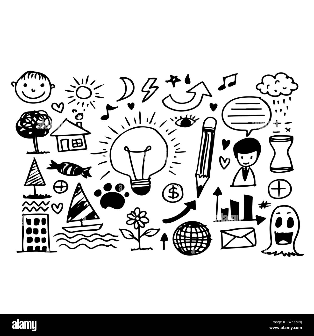 Hand drawn line art Doodle icon Stock Vector Image & Art - Alamy